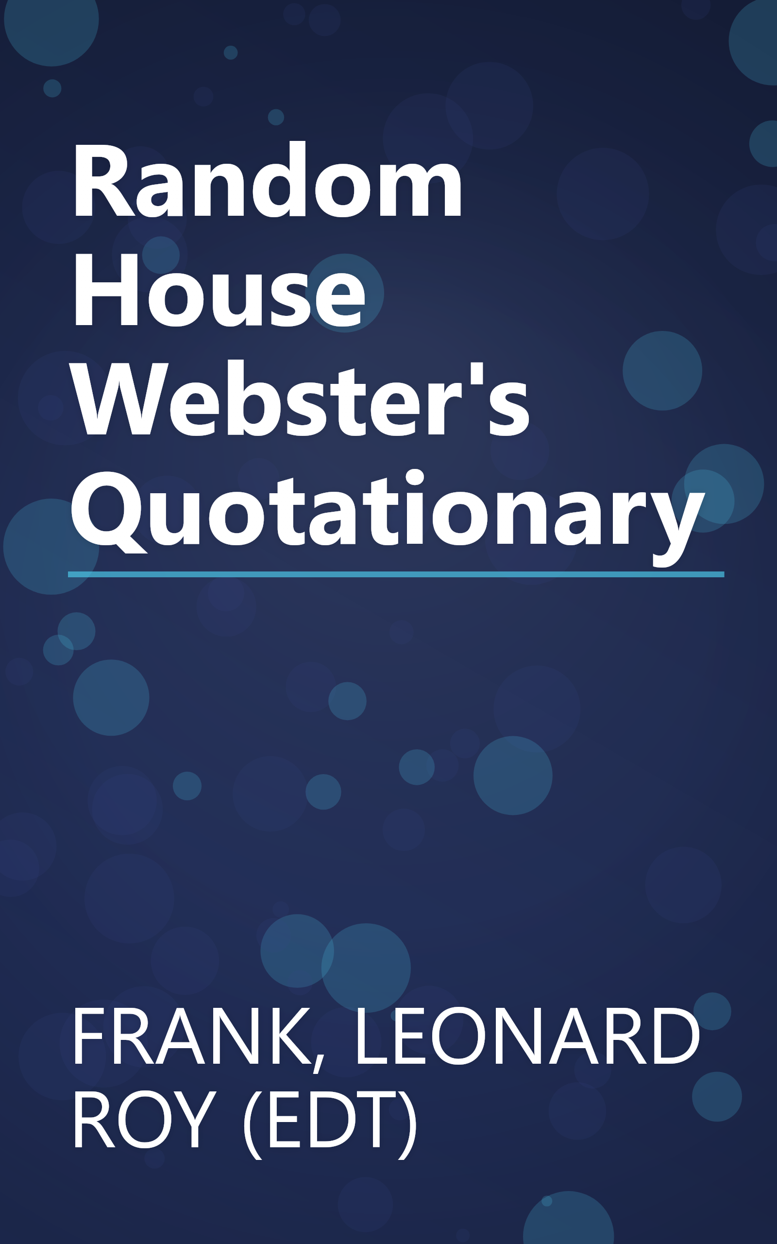 Random House Webster's Quotationary book cover