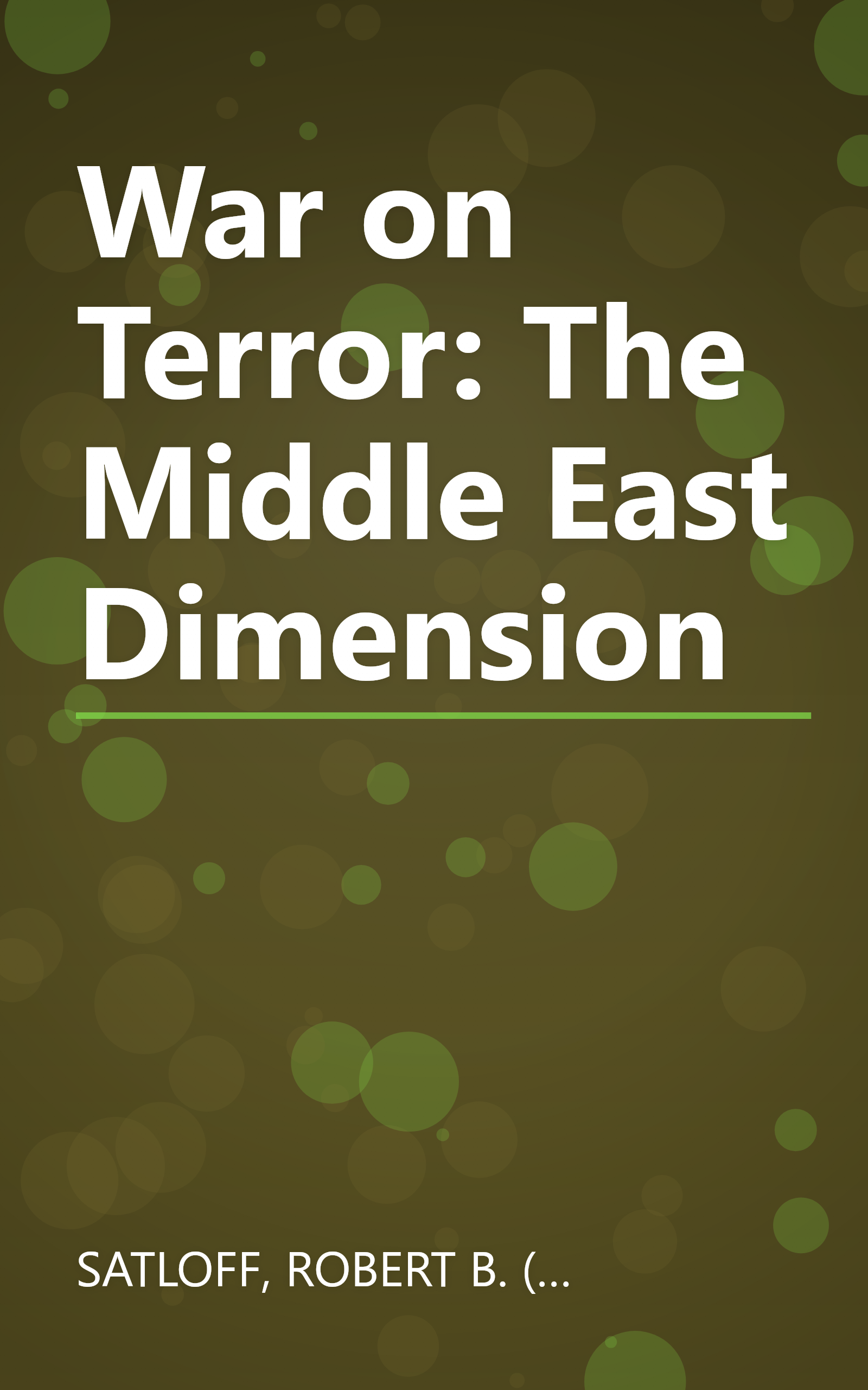 War on Terror: The Middle East Dimension book cover