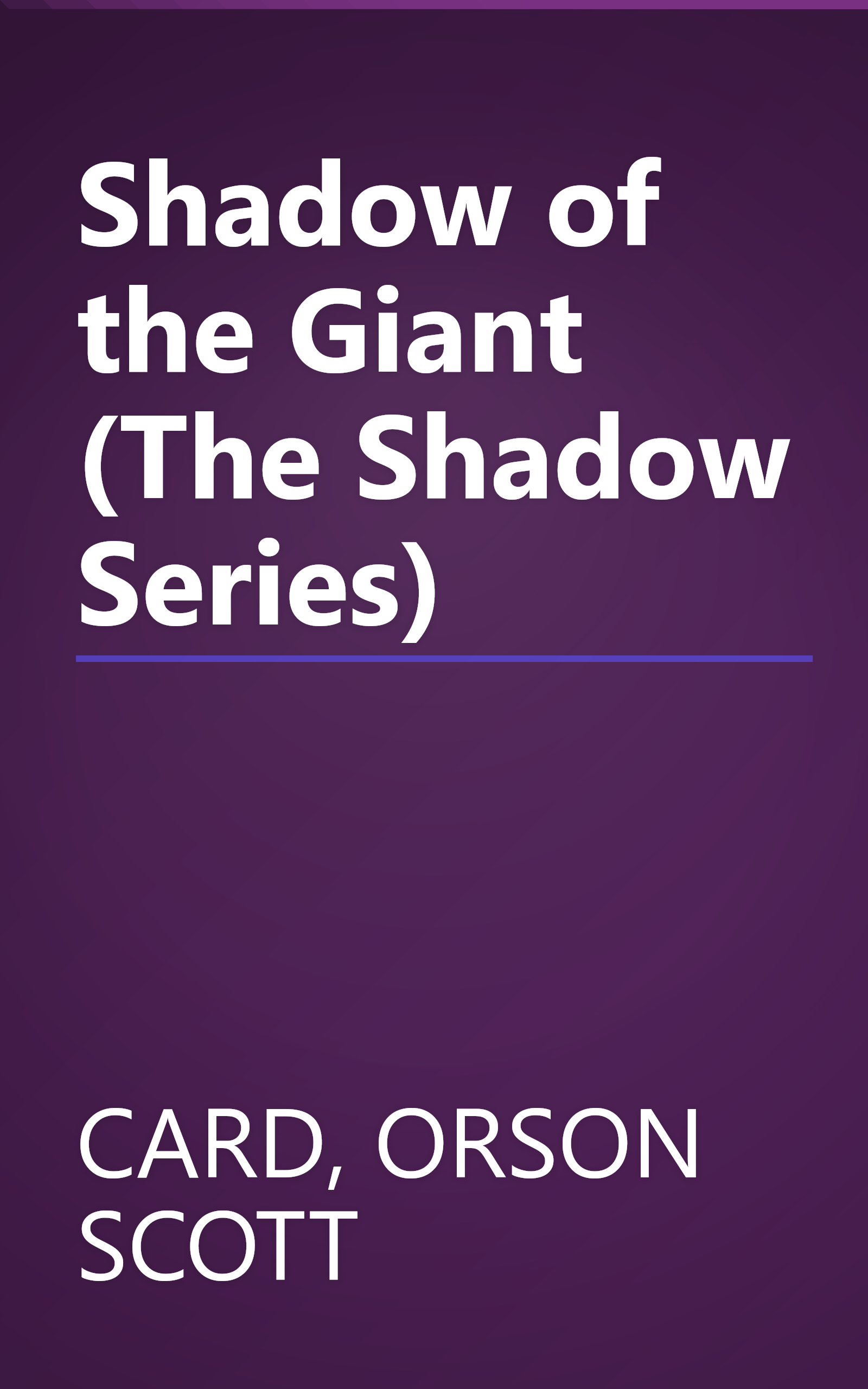 Shadow of the Giant (The Shadow Series) book cover