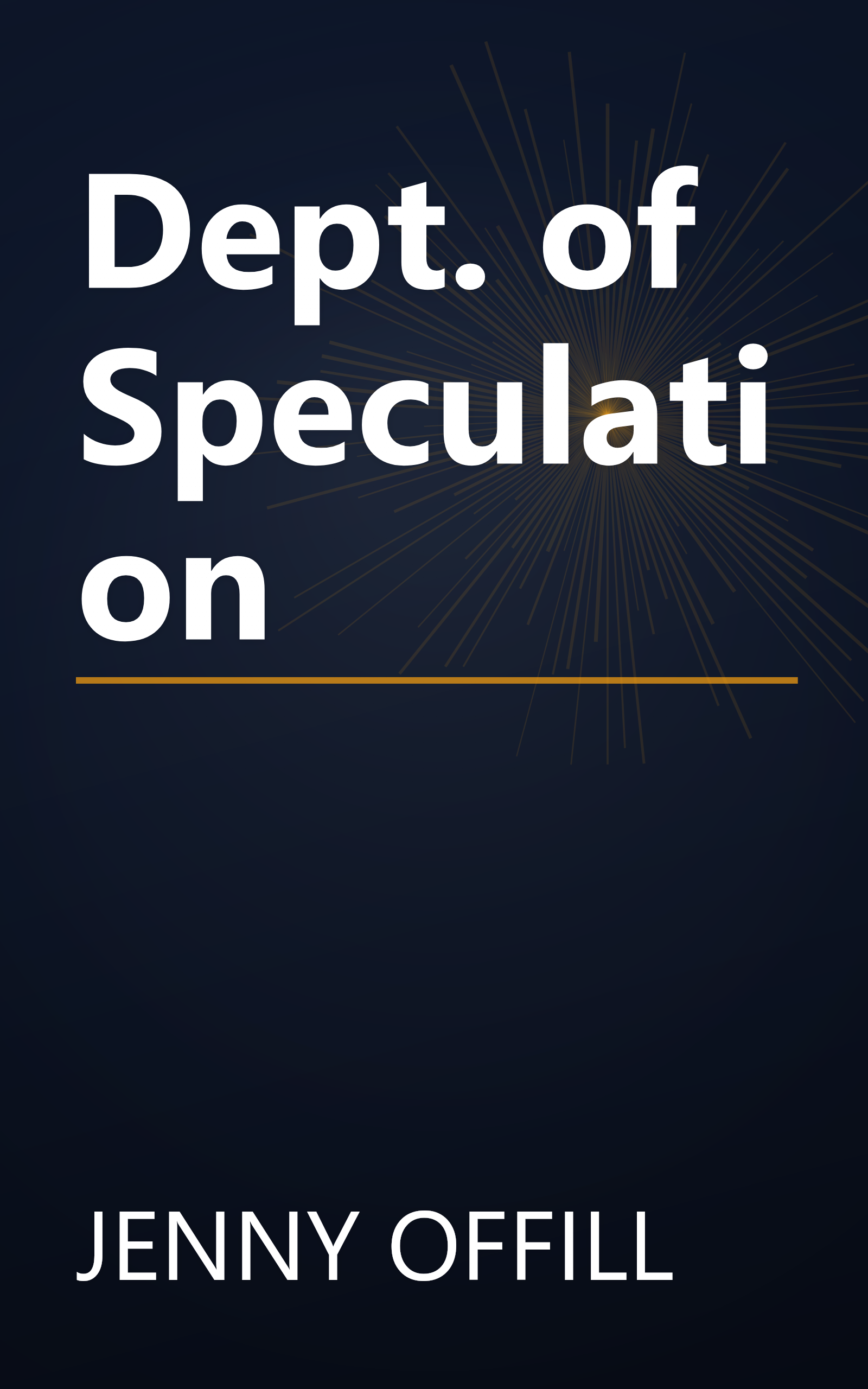 Dept. of Speculation book cover