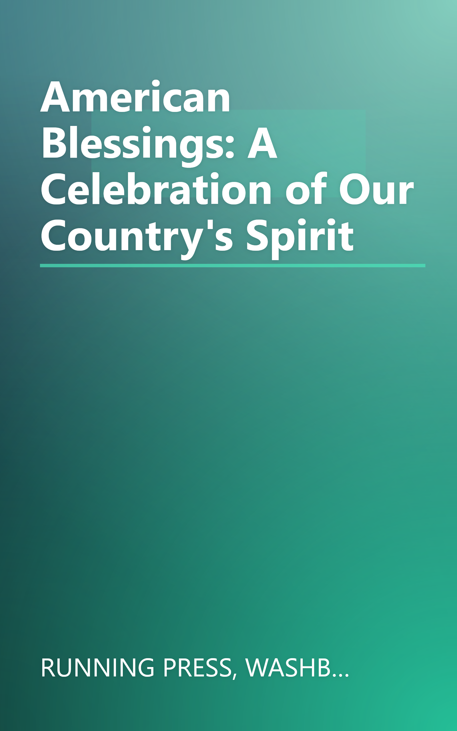 American Blessings: A Celebration of Our Country's Spirit book cover