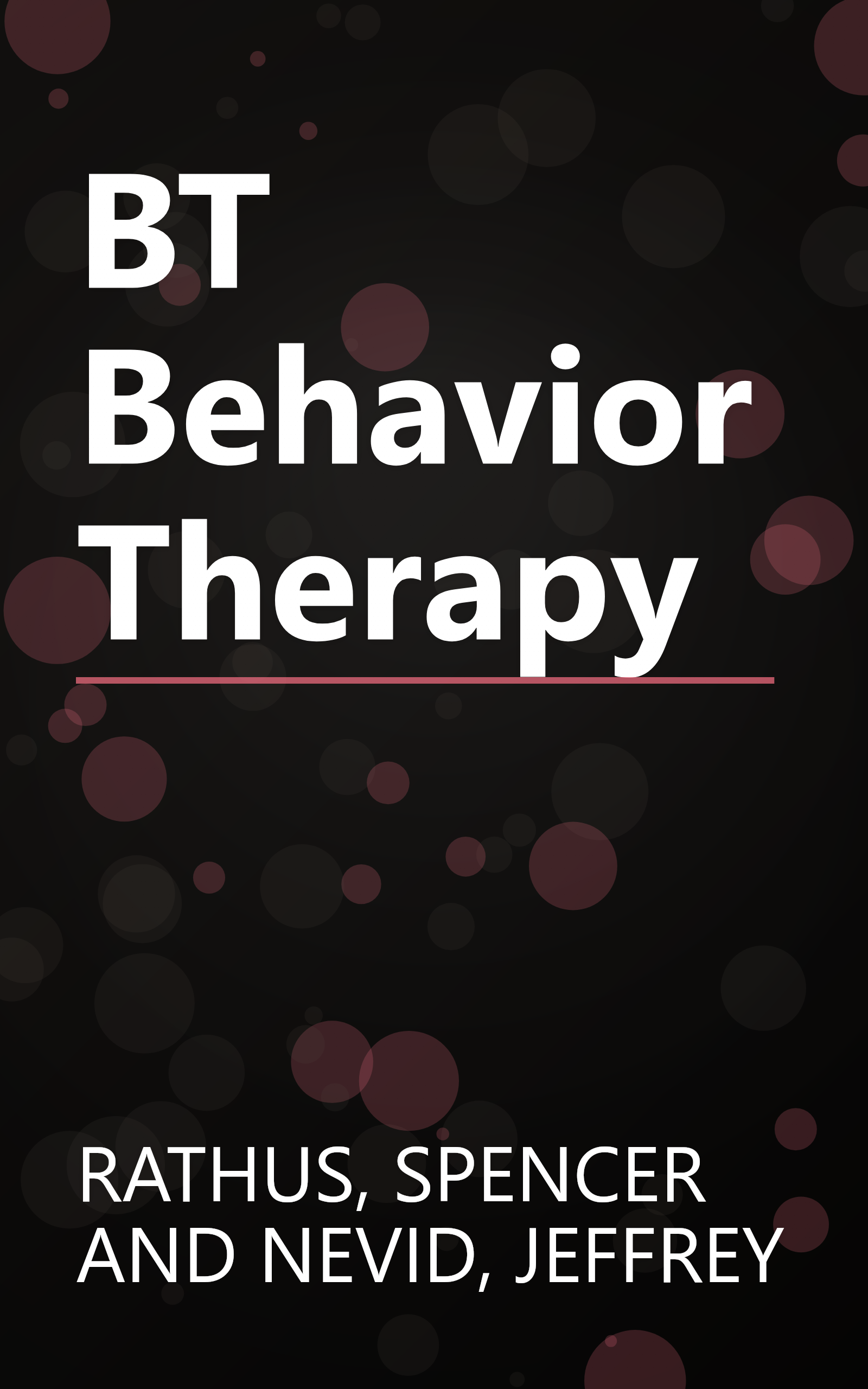 BT Behavior Therapy book cover