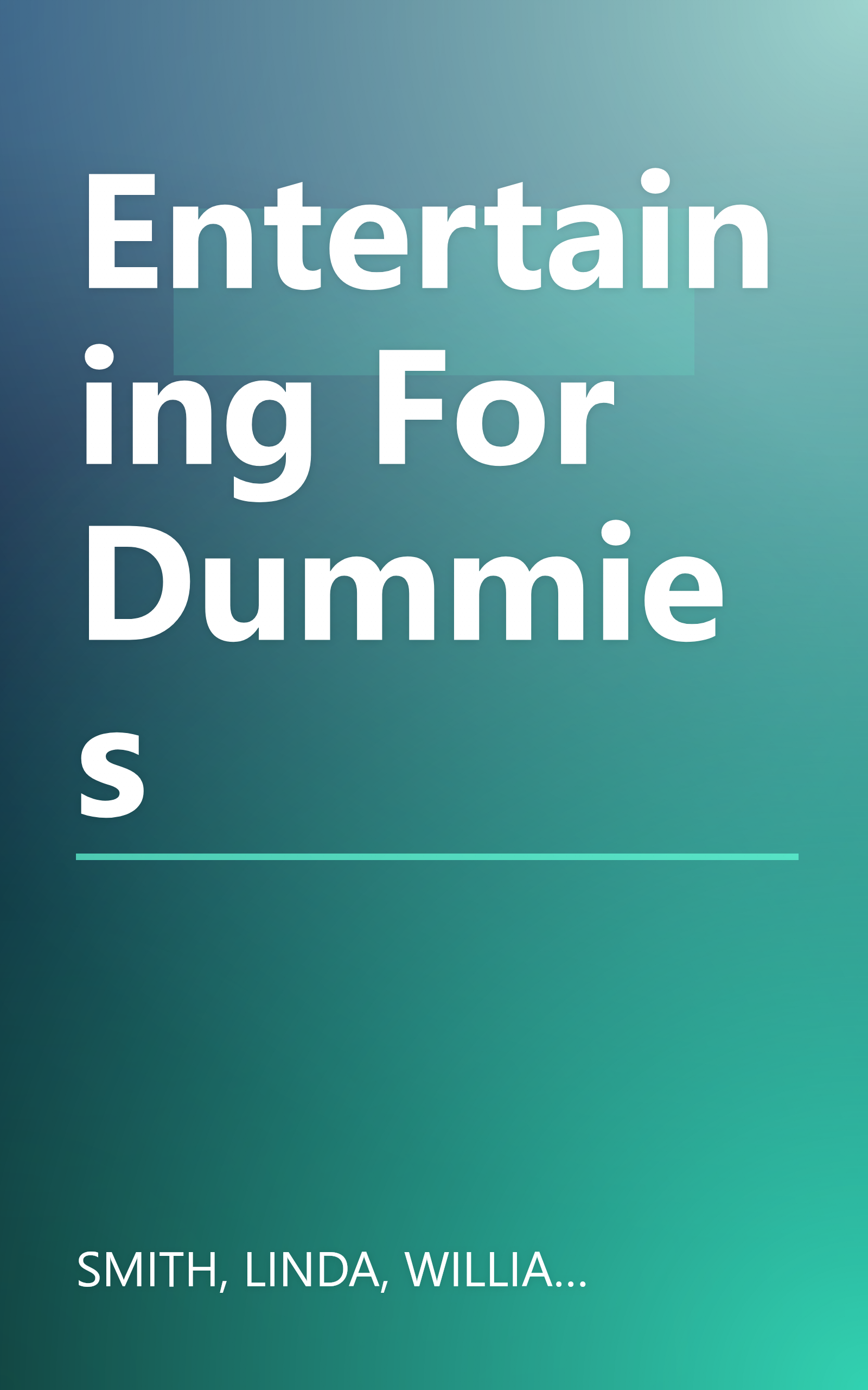 Entertaining For Dummies book cover