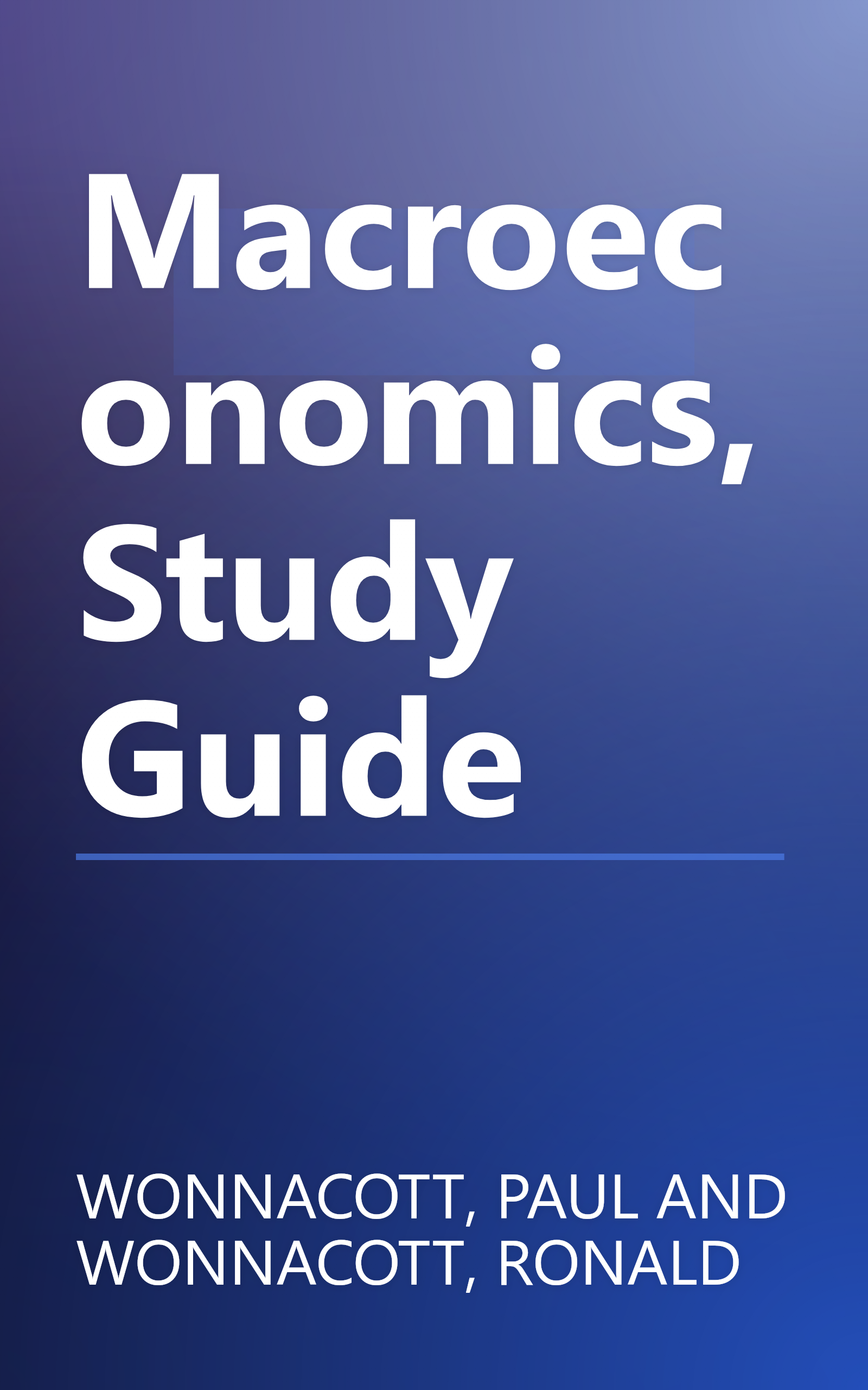Macroeconomics, Study Guide book cover