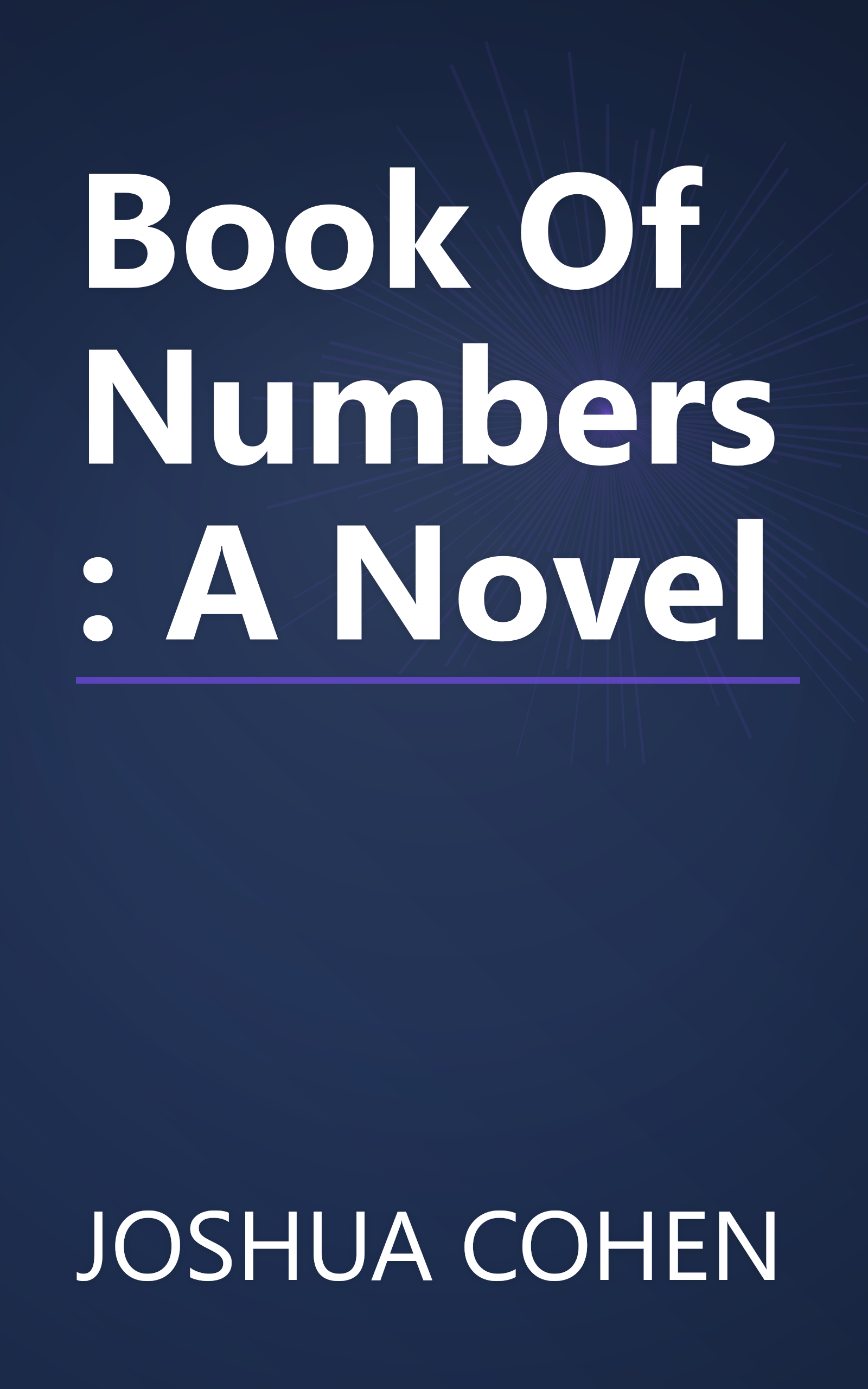 Book Of Numbers: A Novel book cover