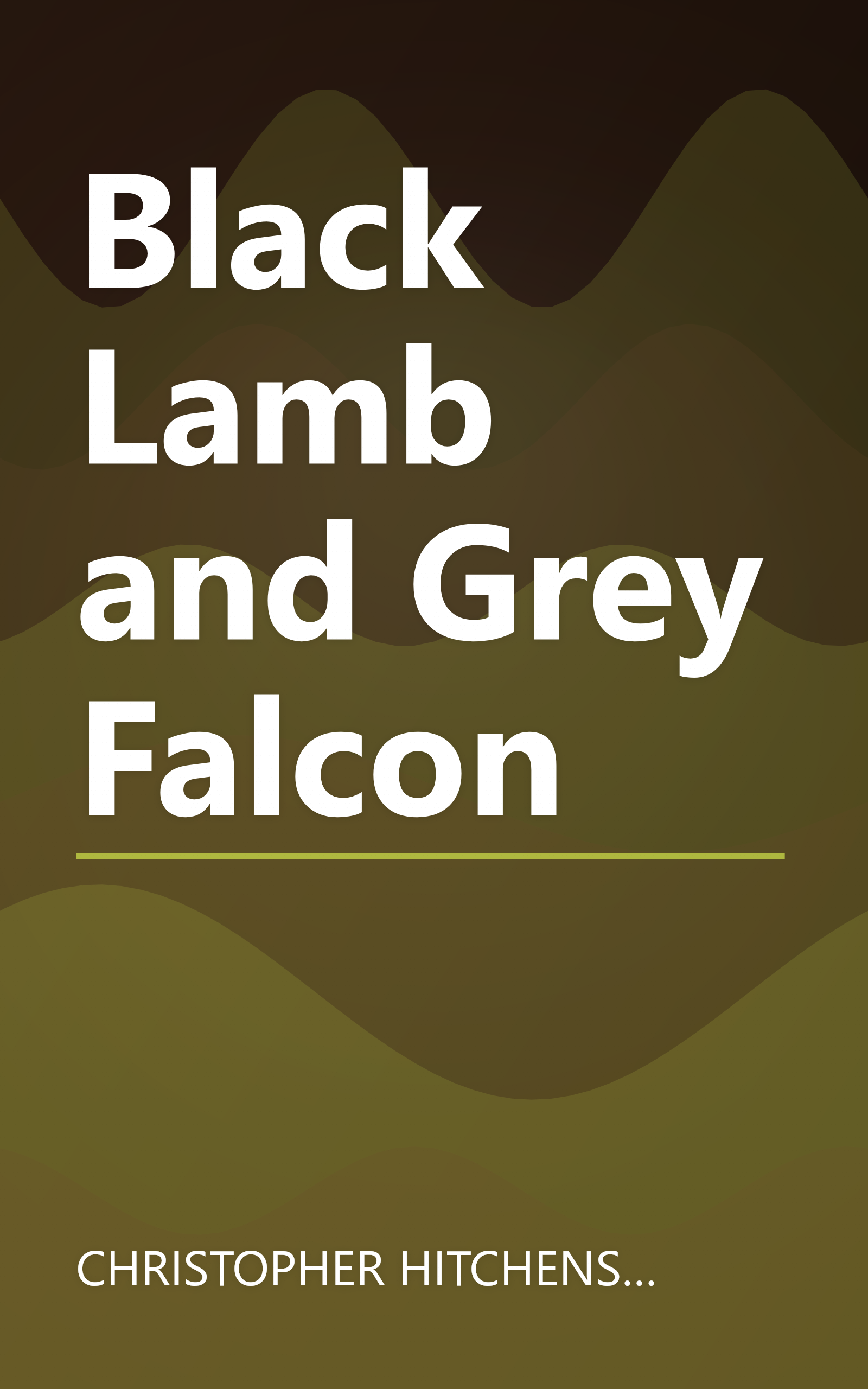 Black Lamb and Grey Falcon book cover