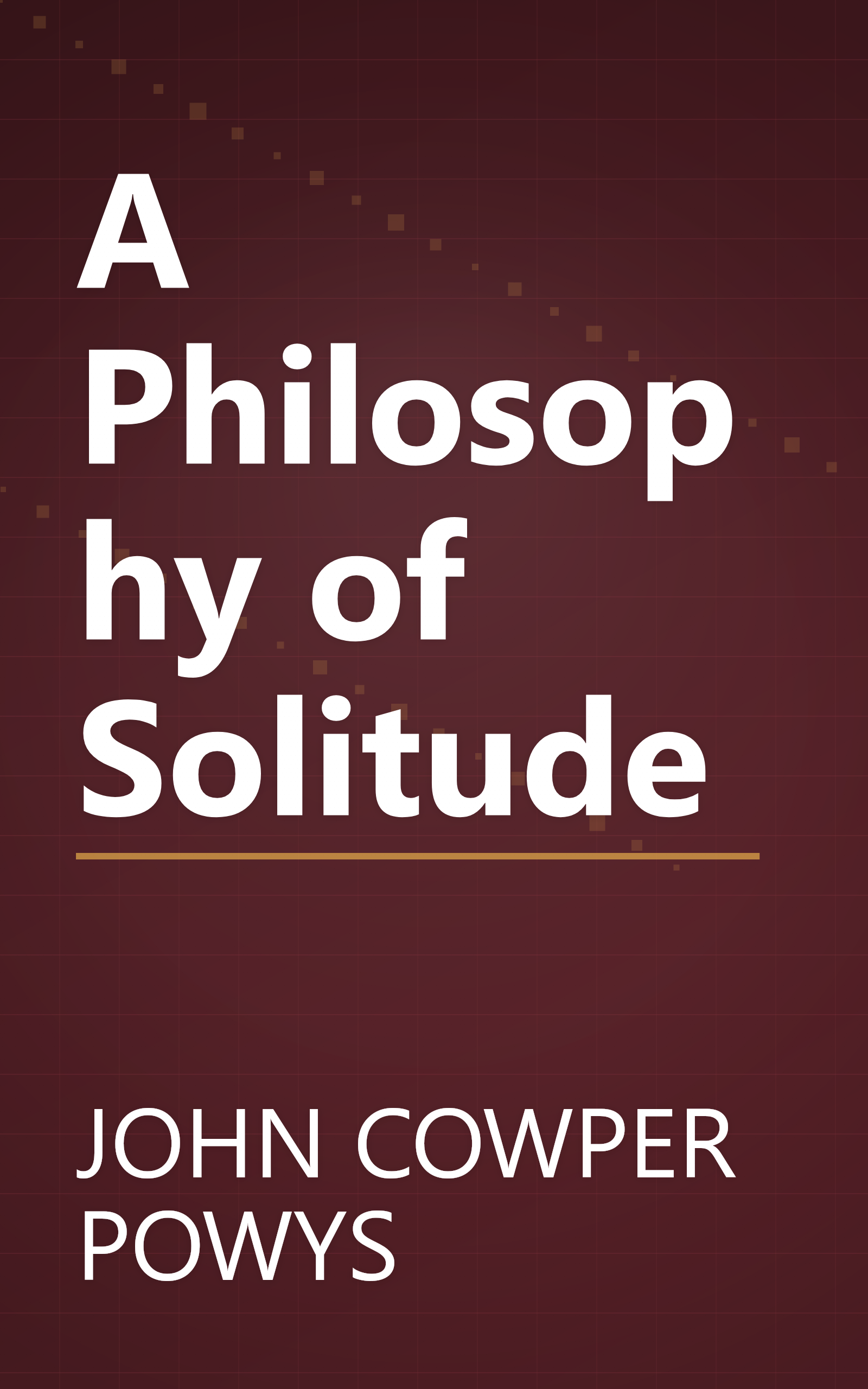 A Philosophy of Solitude book cover