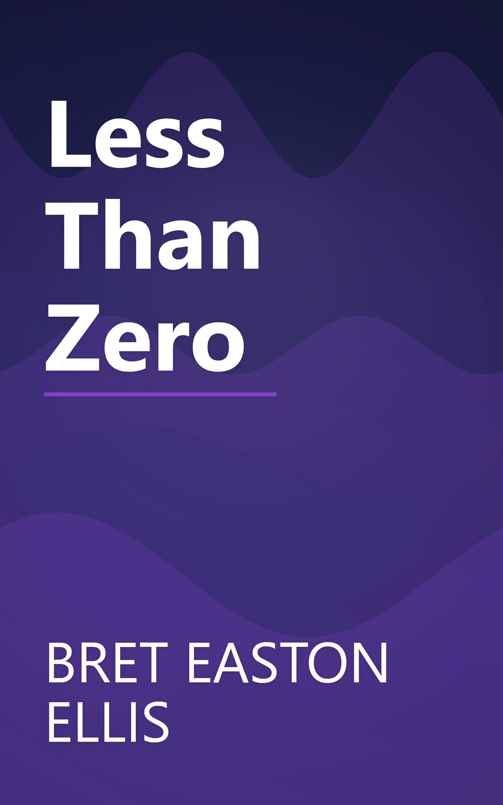 Less Than Zero book cover