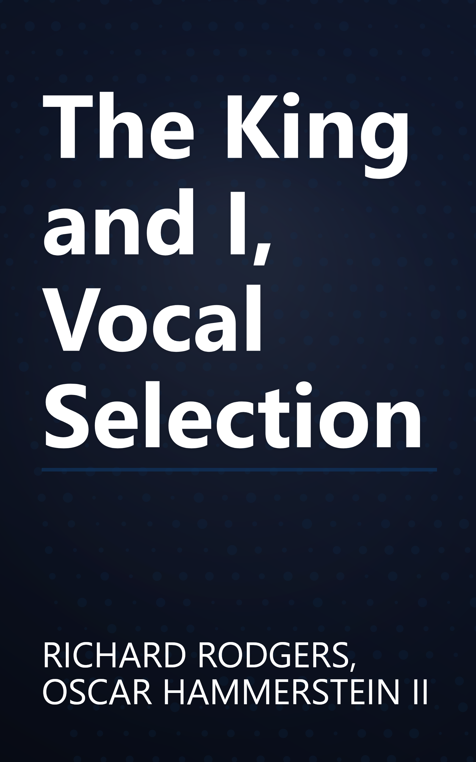 The King and I, Vocal Selection book cover