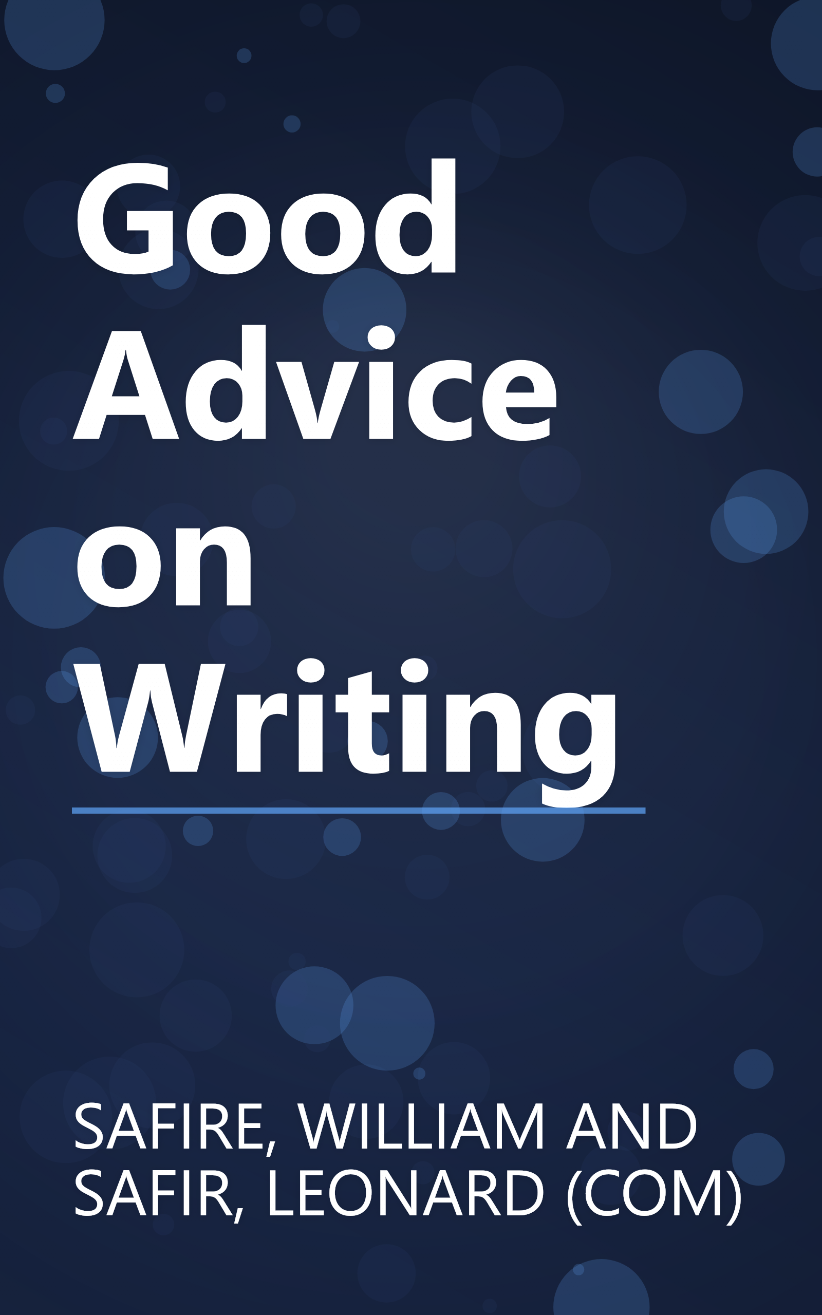 Good Advice on Writing book cover