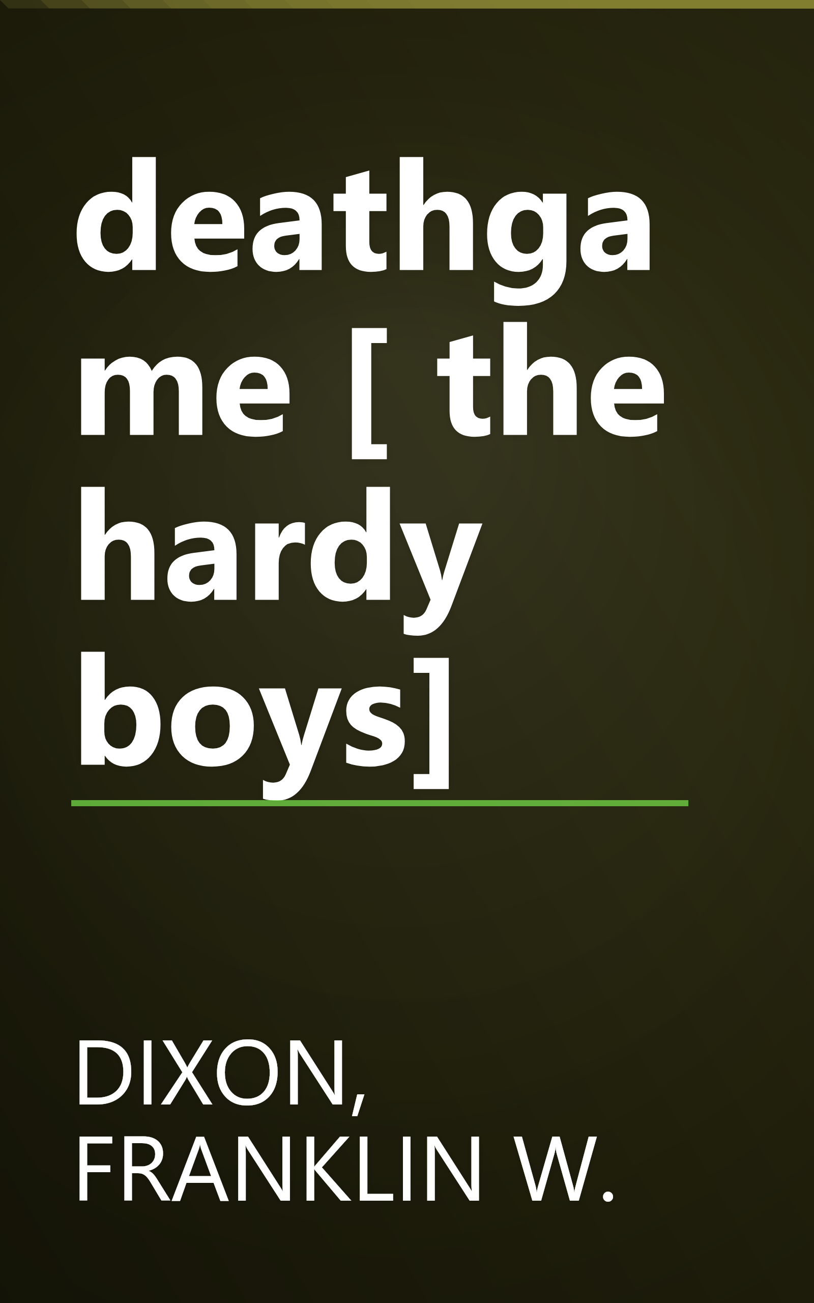 deathgame [ the hardy boys] book cover