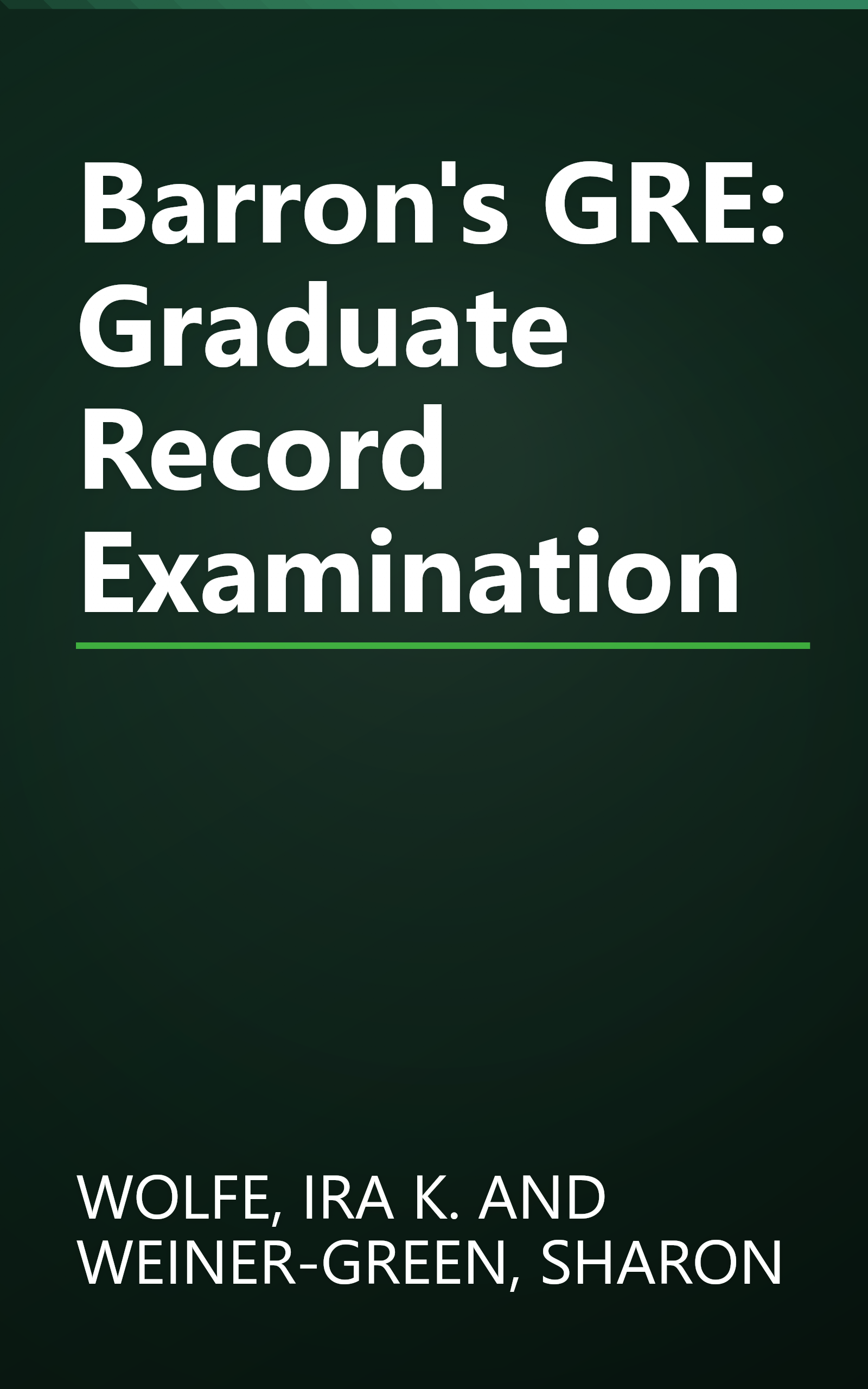 Barron's GRE: Graduate Record Examination book cover