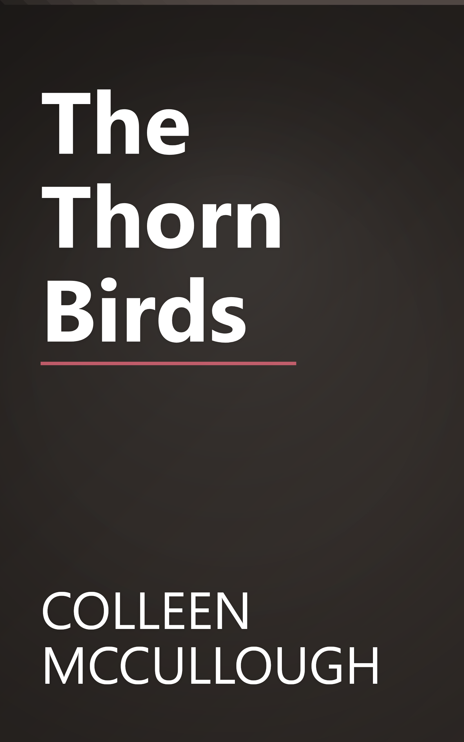 The Thorn Birds book cover