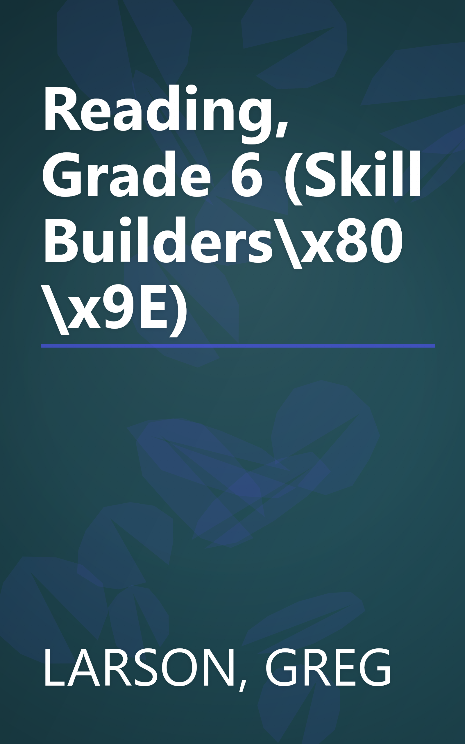 Reading, Grade 6 (Skill Builders\x80\x9E) book cover