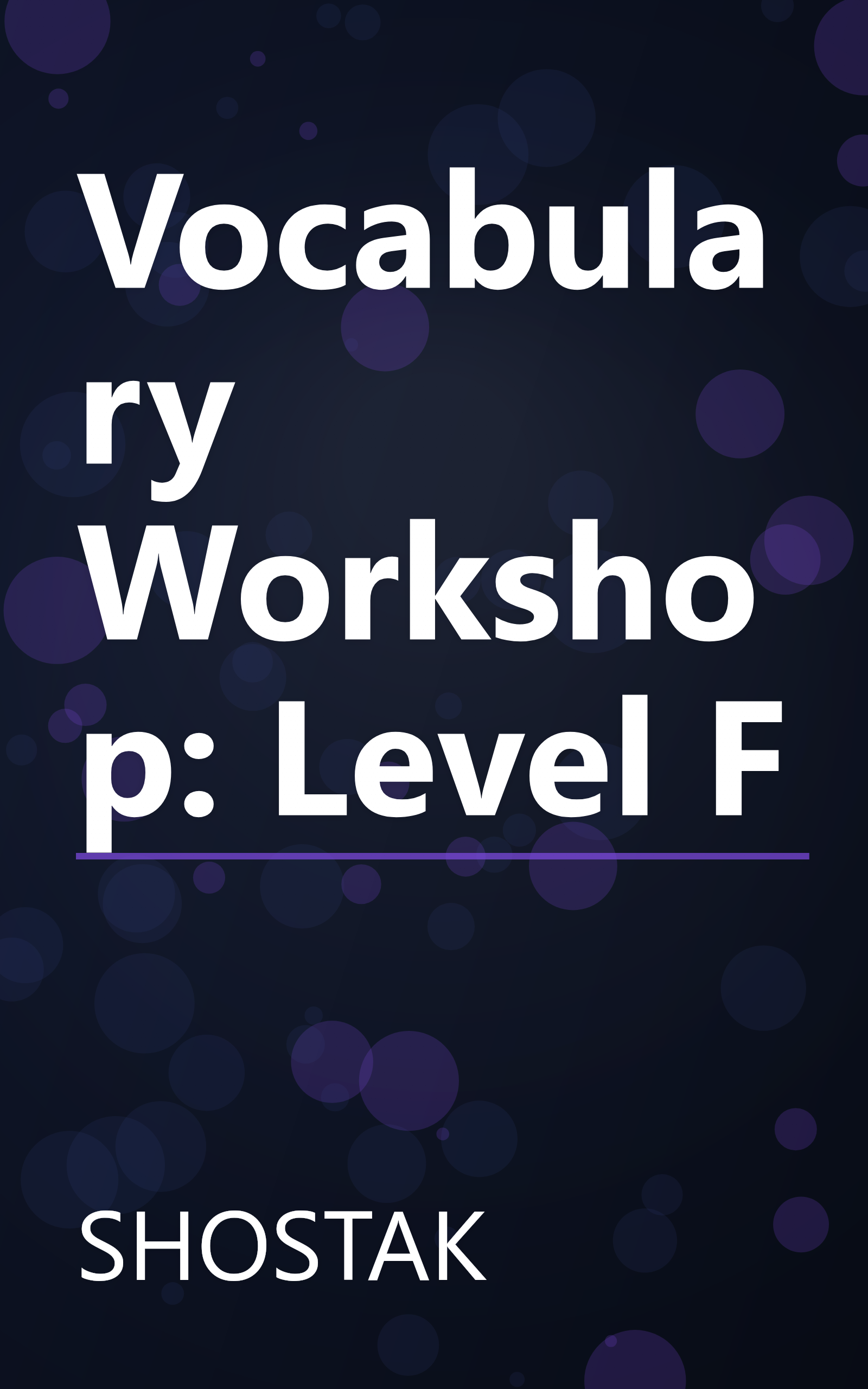 Vocabulary Workshop: Level F book cover