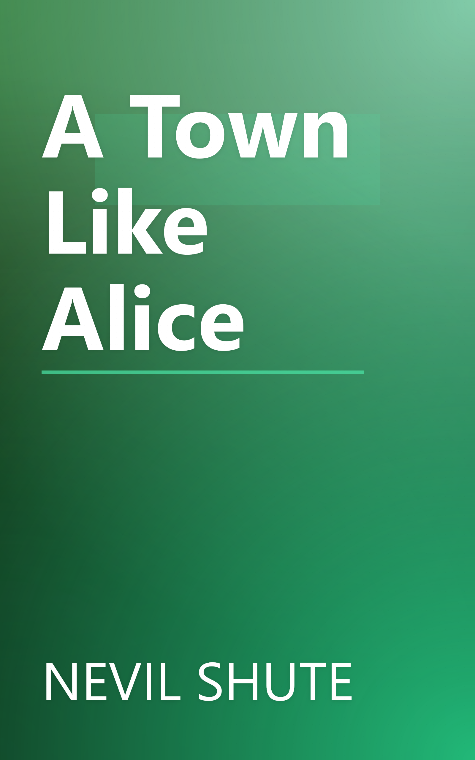 A Town Like Alice book cover