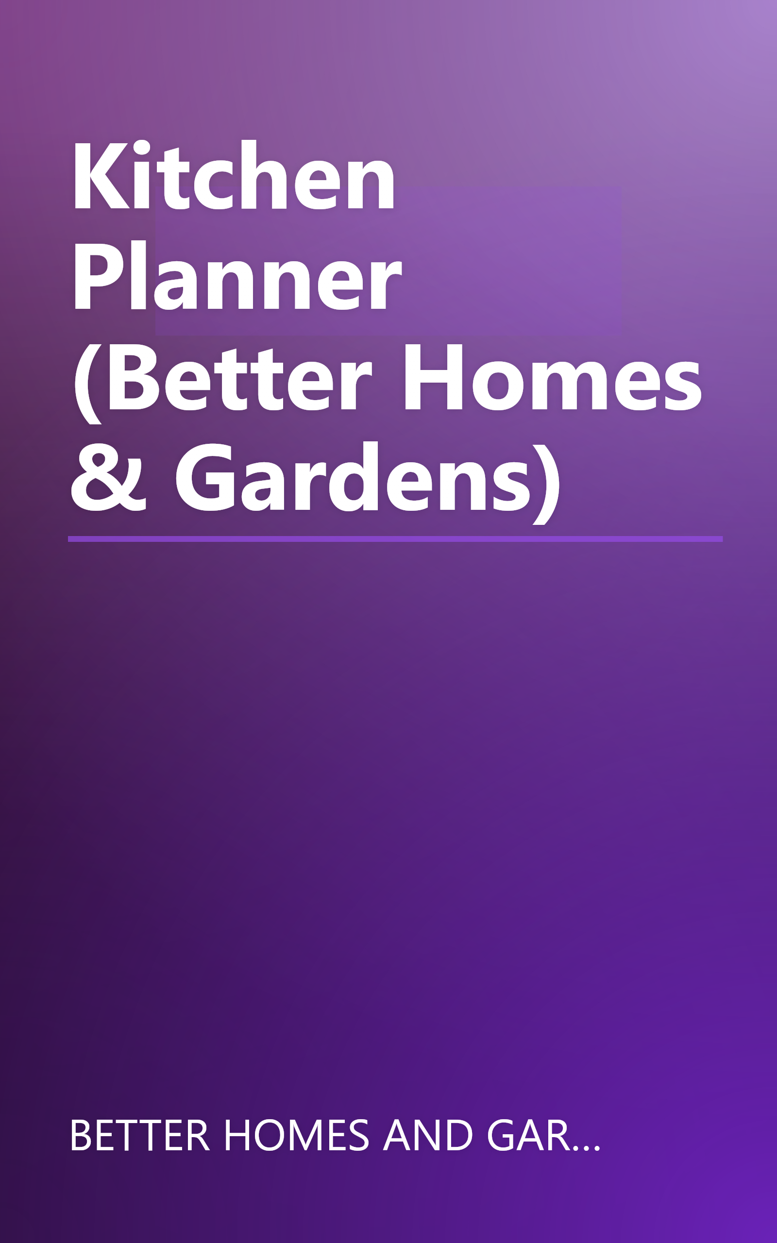 Kitchen Planner (Better Homes & Gardens) book cover