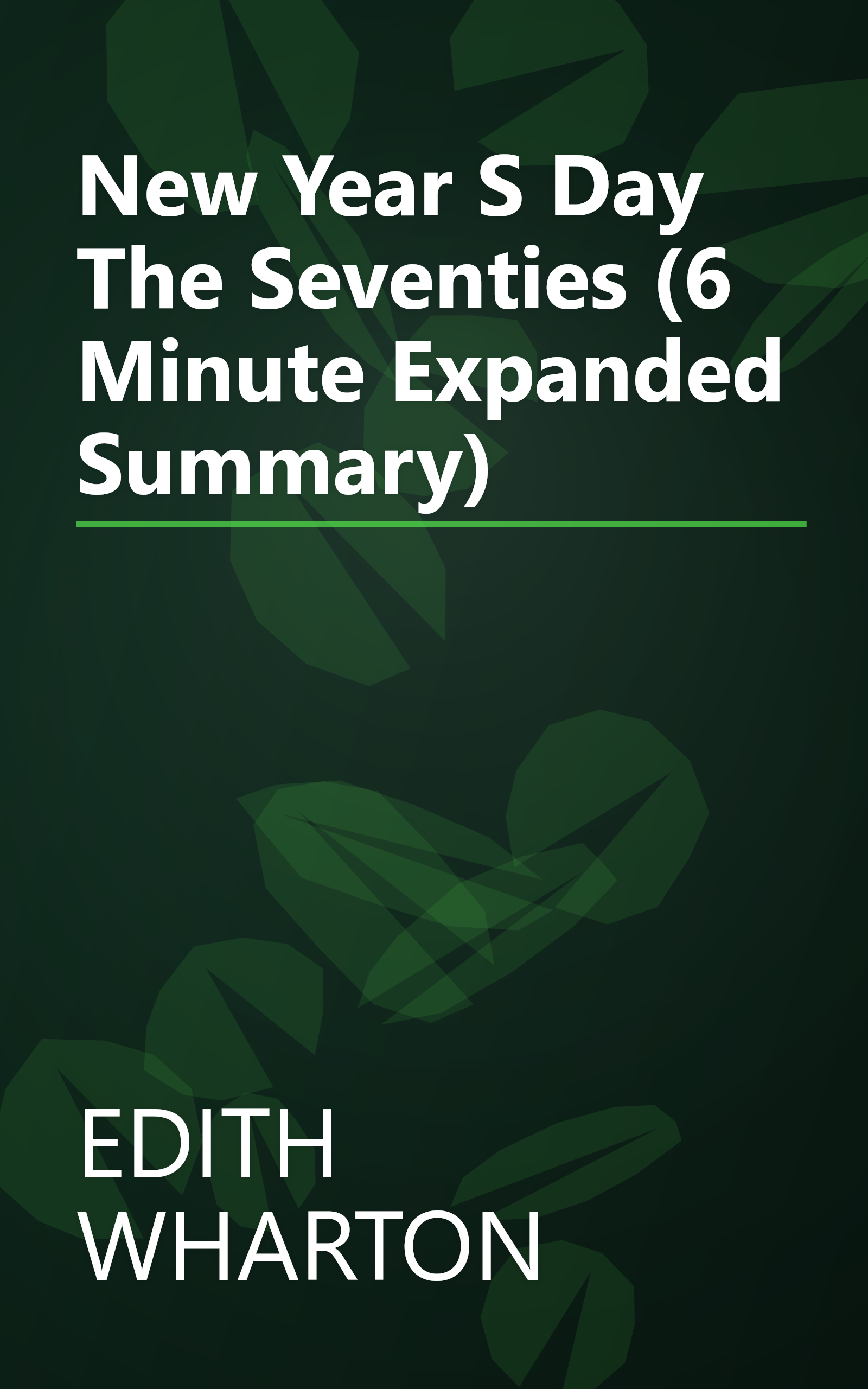 New Year S Day  The Seventies  (6 Minute   Expanded Summary) book cover