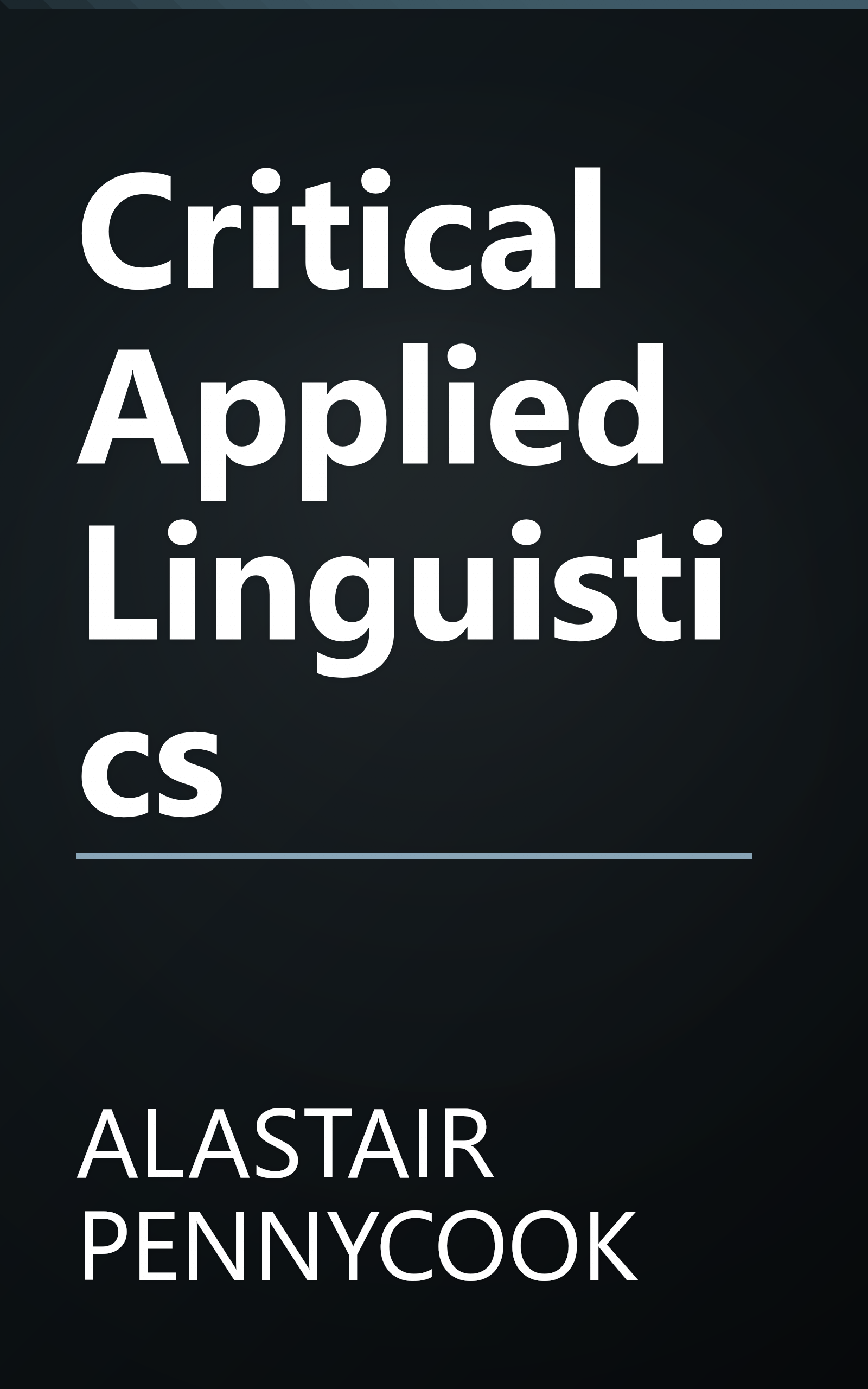 Critical Applied Linguistics book cover