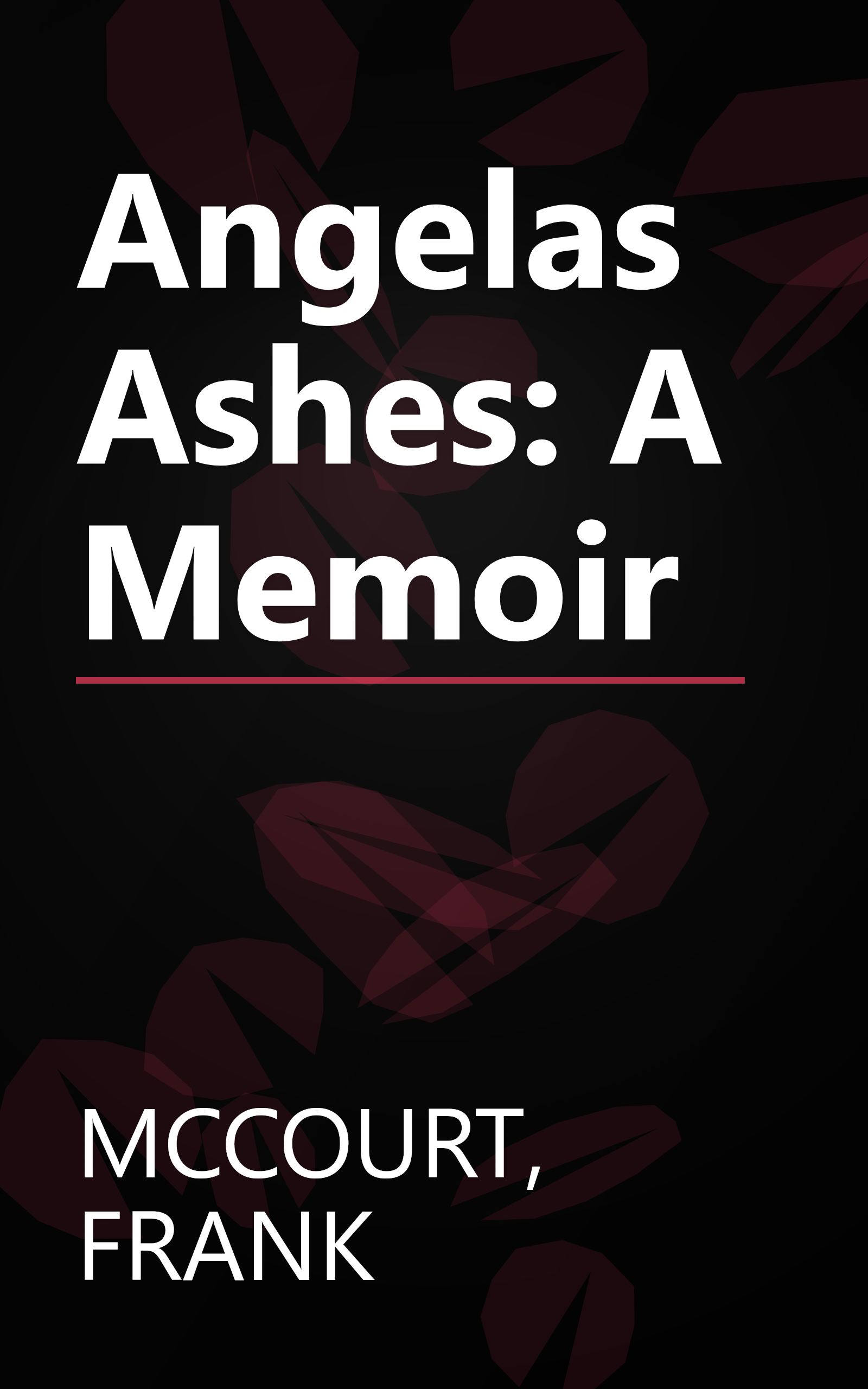 Angelas Ashes: A Memoir book cover