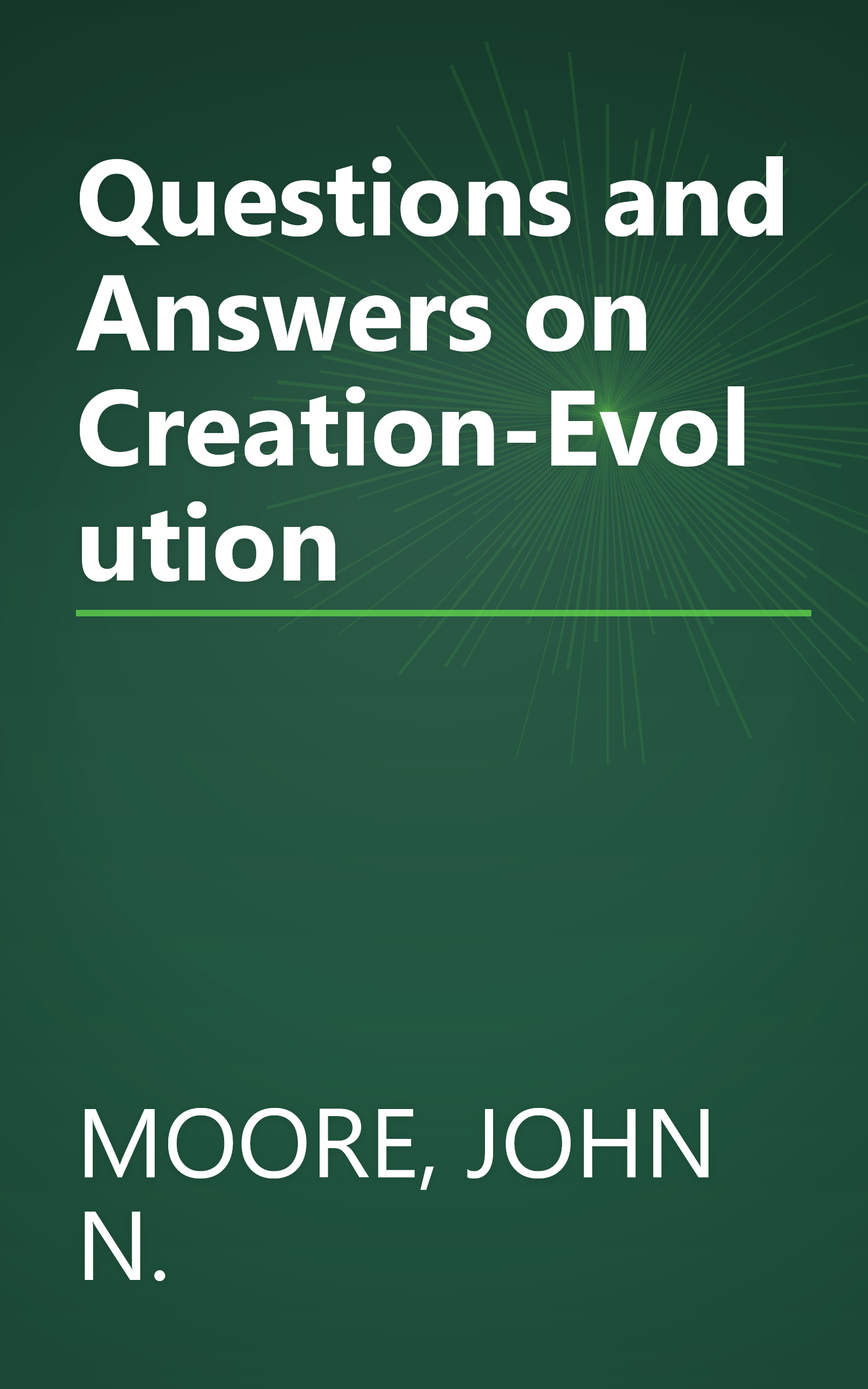 Questions and Answers on Creation-Evolution book cover