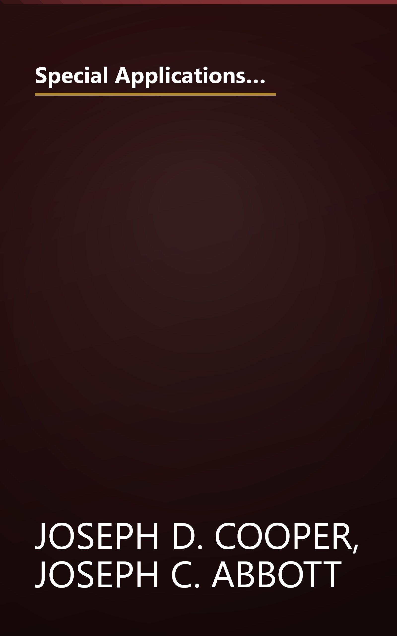 Special Applications: Motor Drives, Underwater Photography and Auxiliary Systems (The Nikon Handbook Series) book cover