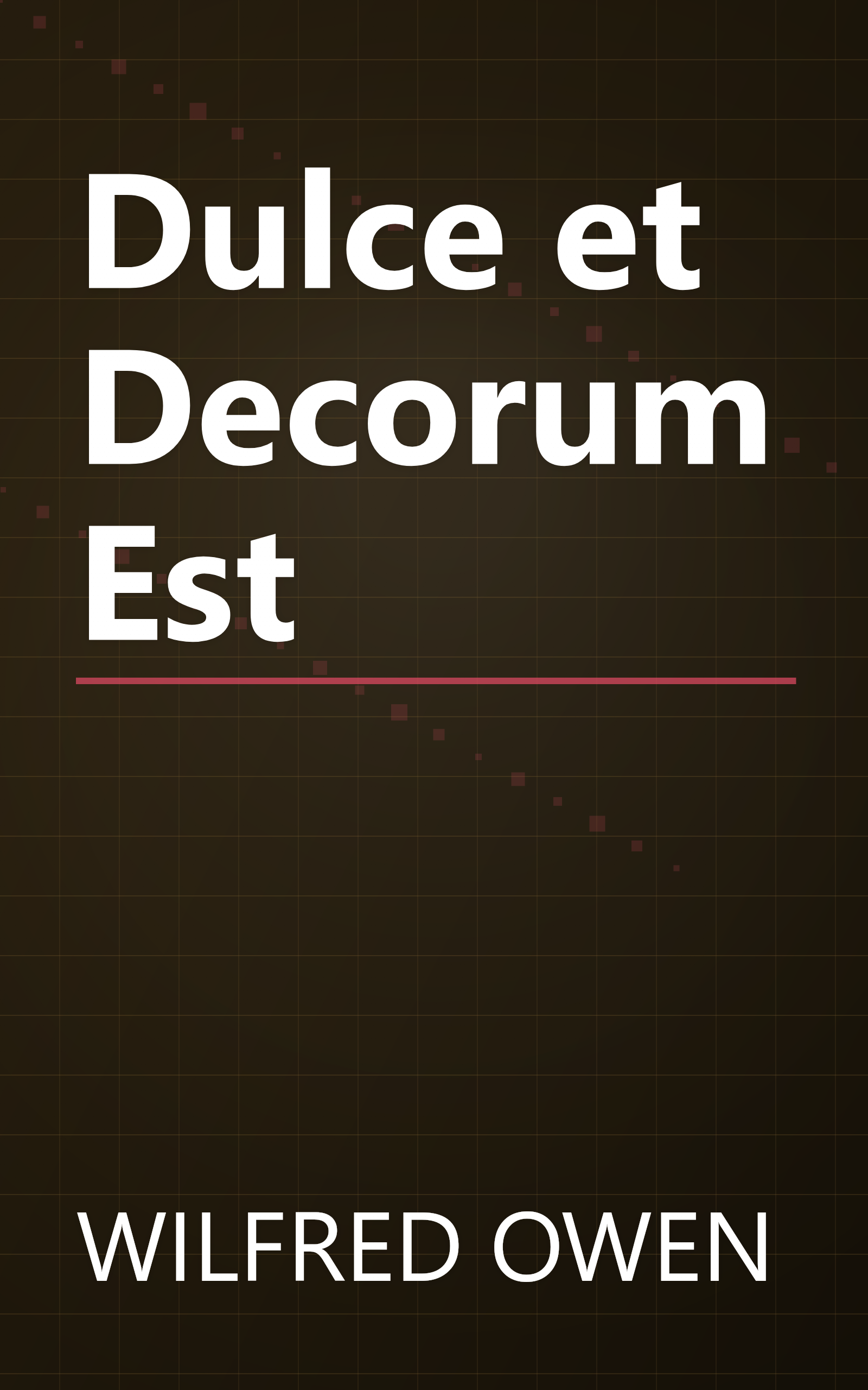 Dulce et Decorum Est book cover