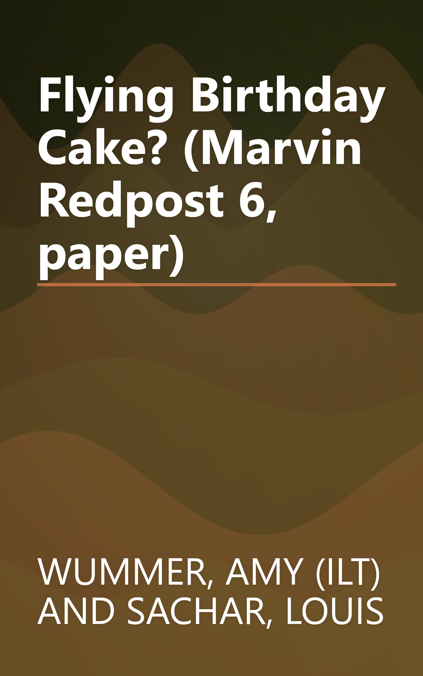 Flying Birthday Cake? (Marvin Redpost 6, paper) book cover