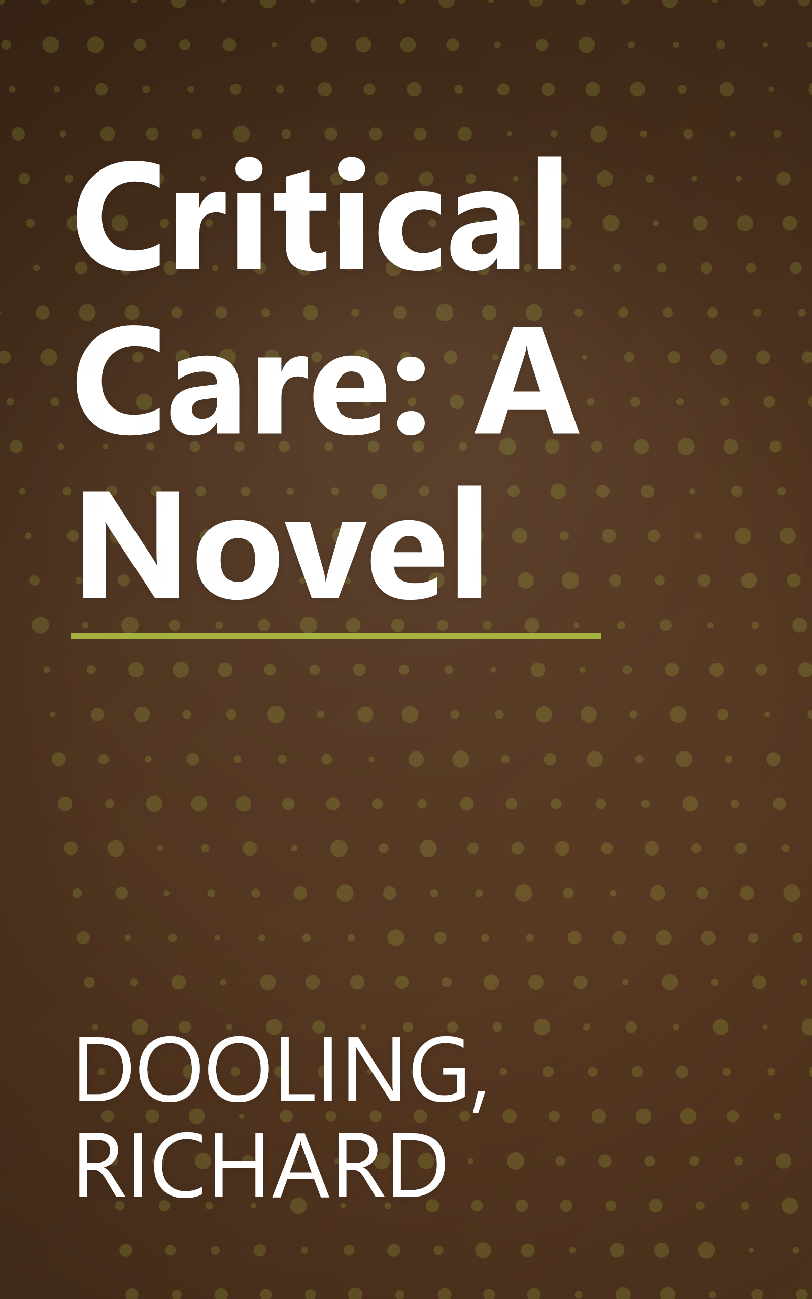 Critical Care: A Novel book cover