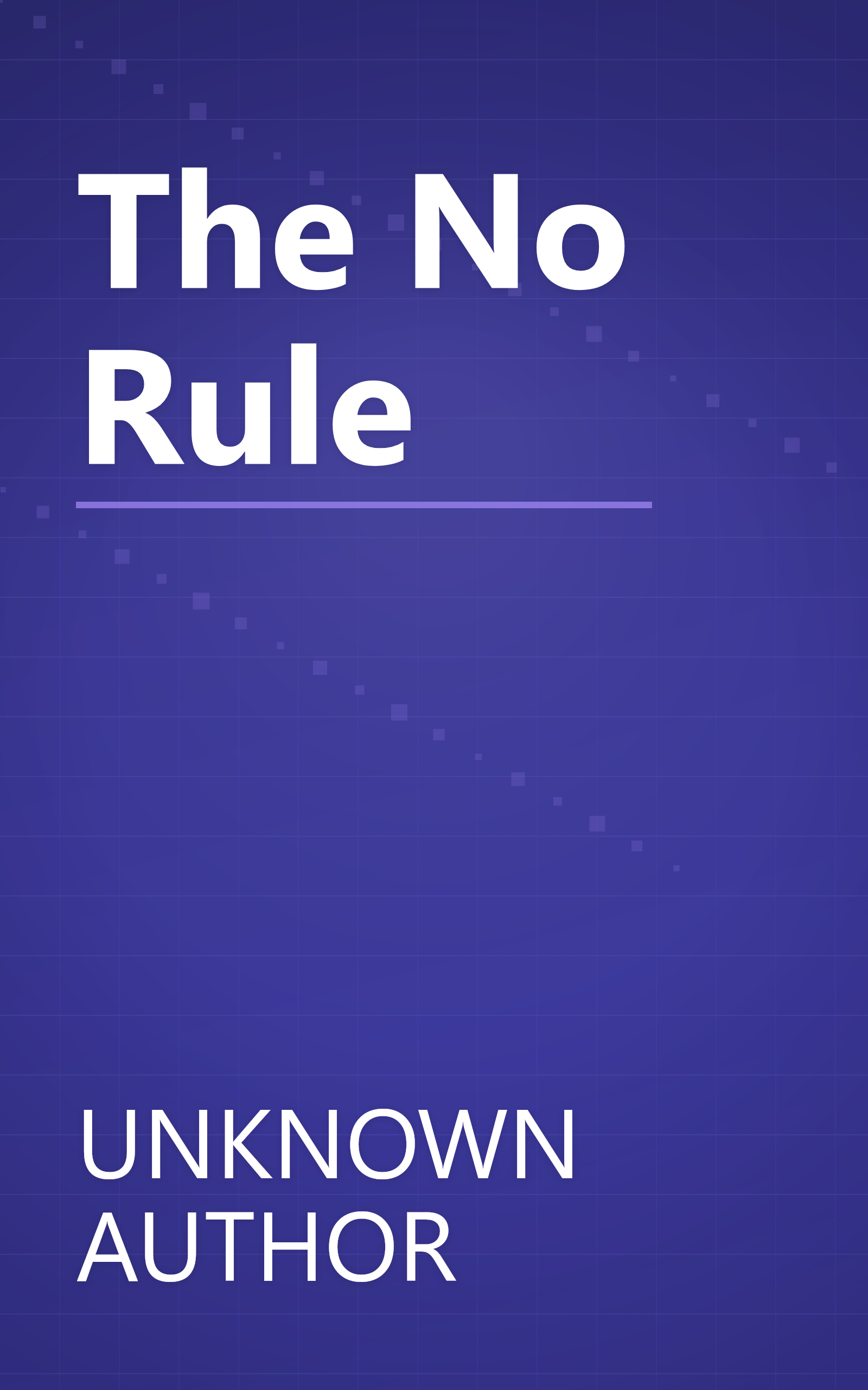 The No       Rule book cover