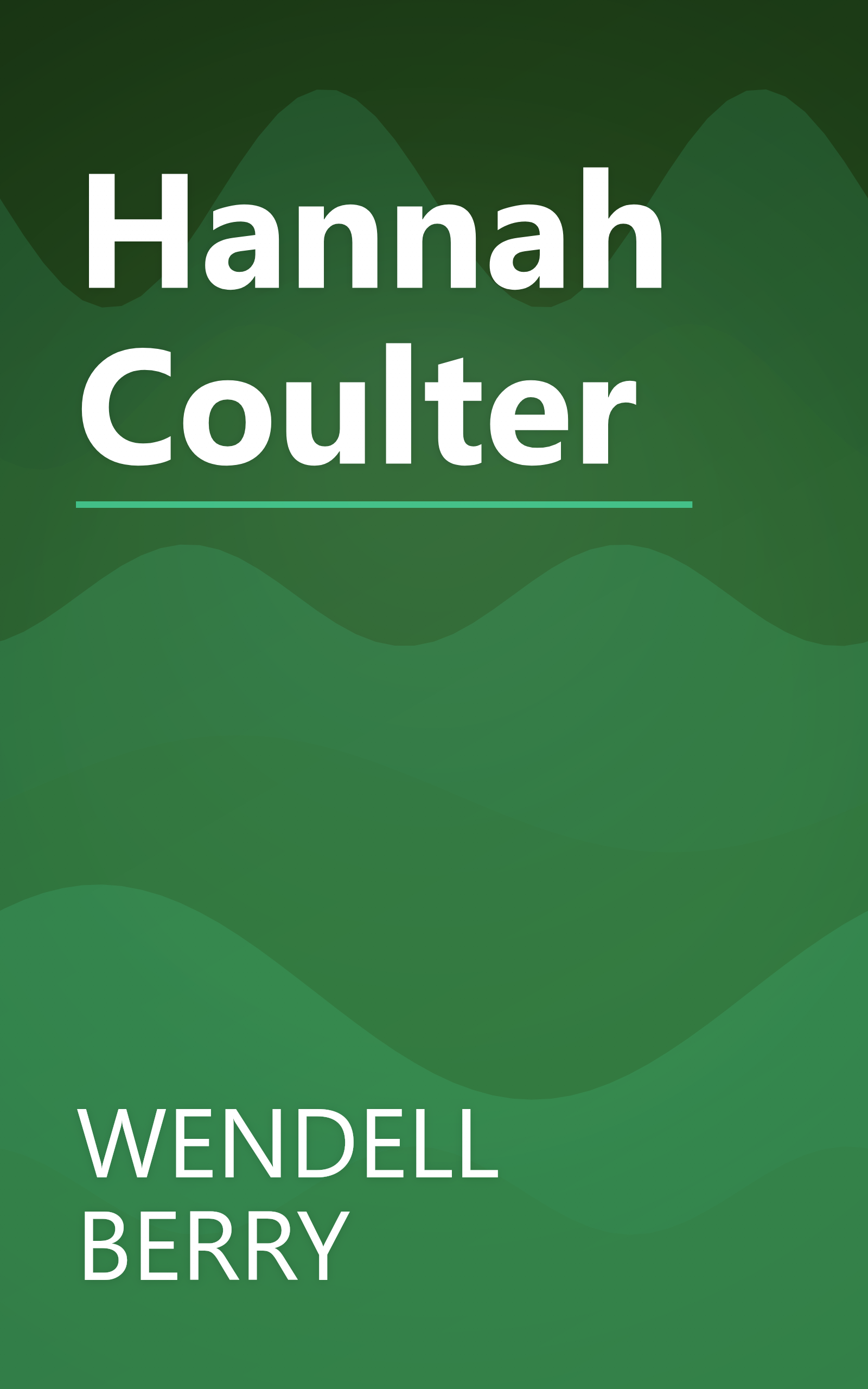 Hannah Coulter book cover