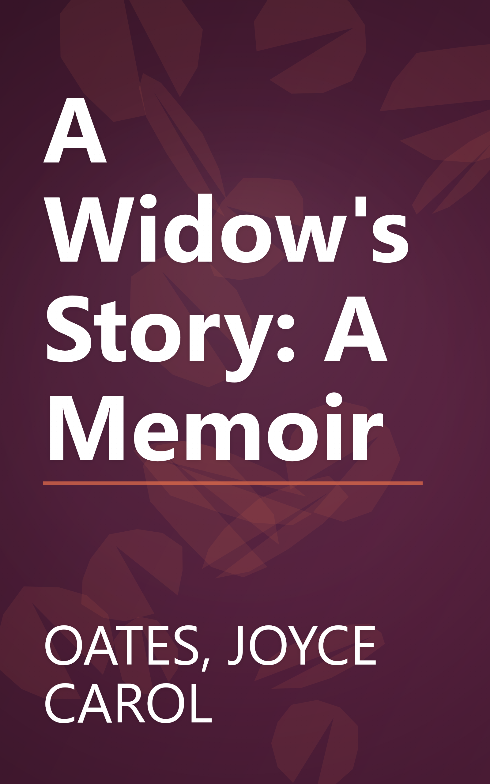 A Widow's Story: A Memoir book cover
