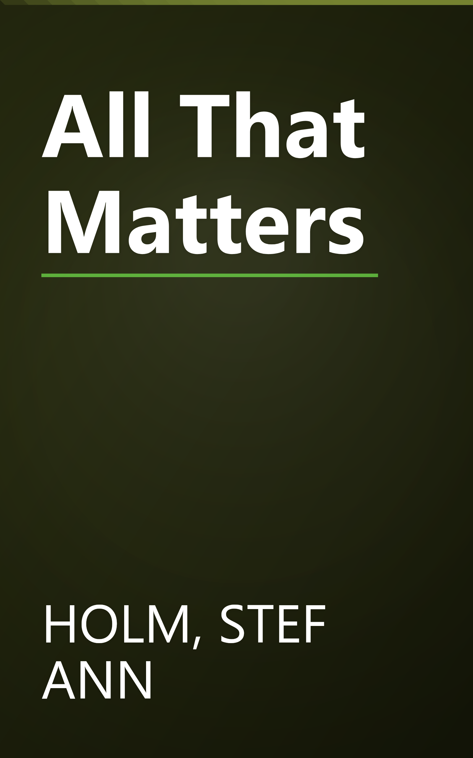 All That Matters book cover