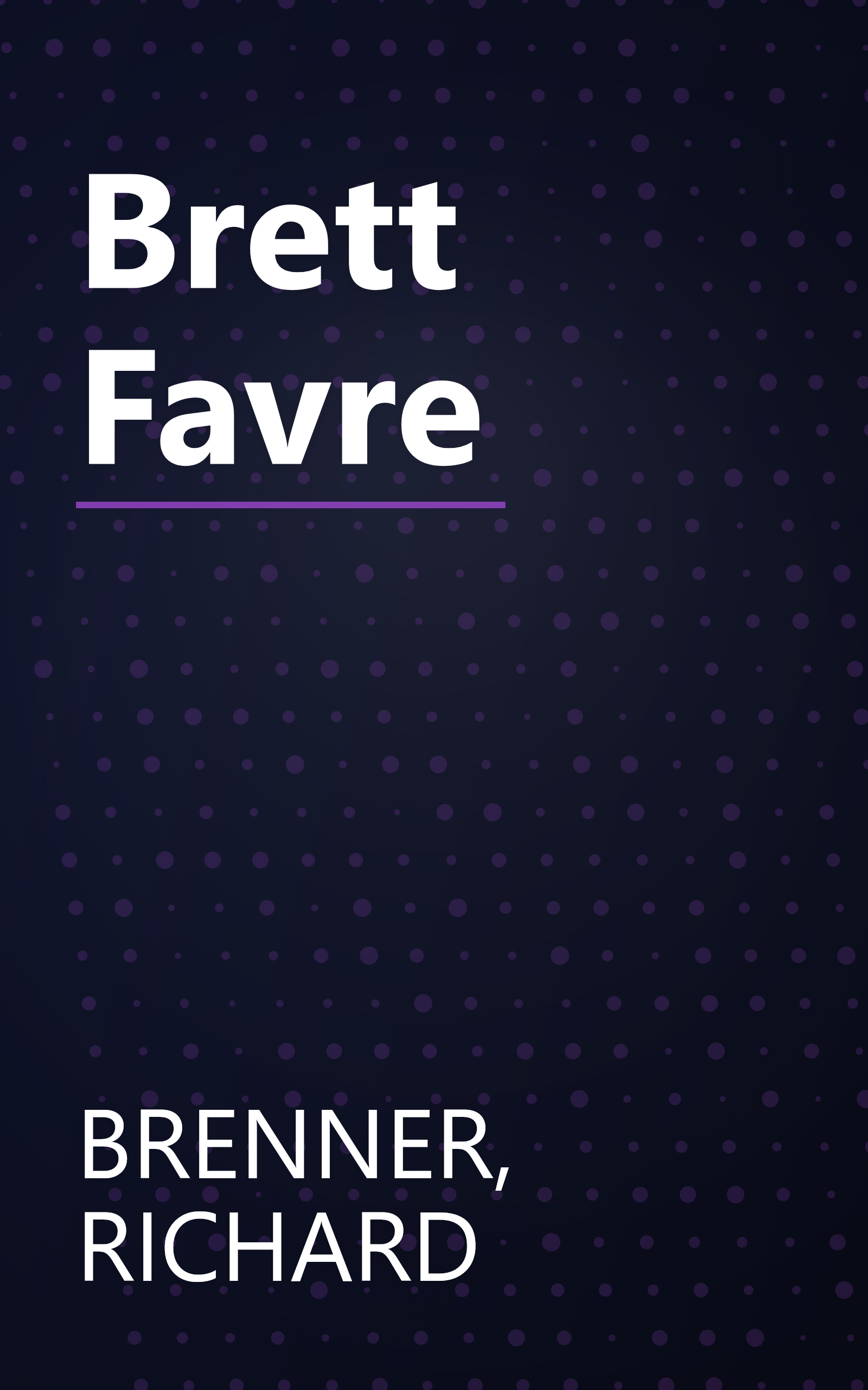 Brett Favre book cover