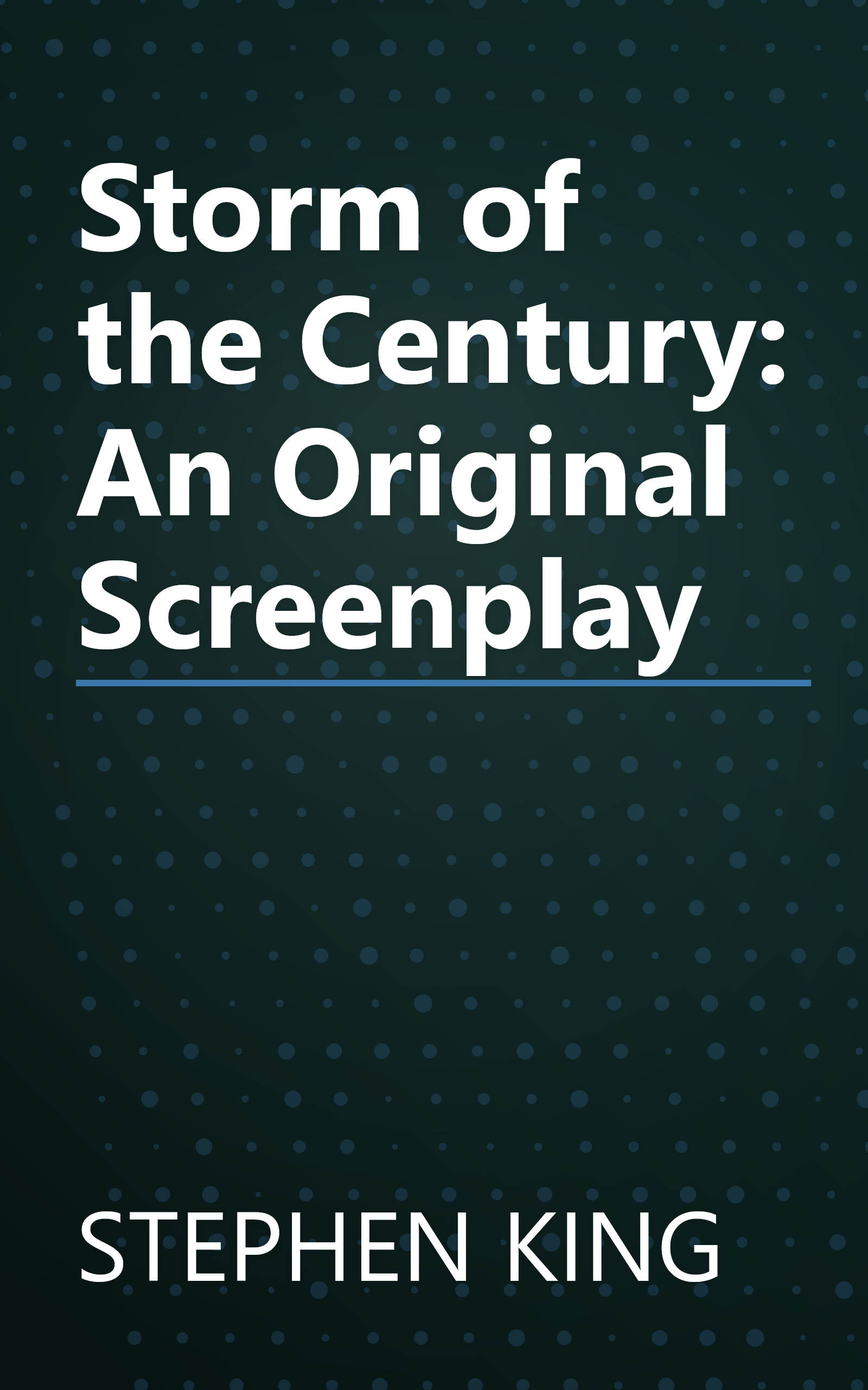 Storm of the Century: An Original Screenplay book cover