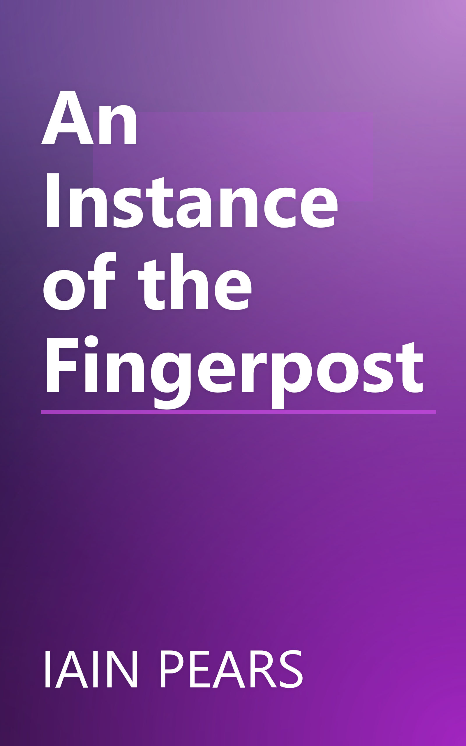 An Instance of the Fingerpost book cover
