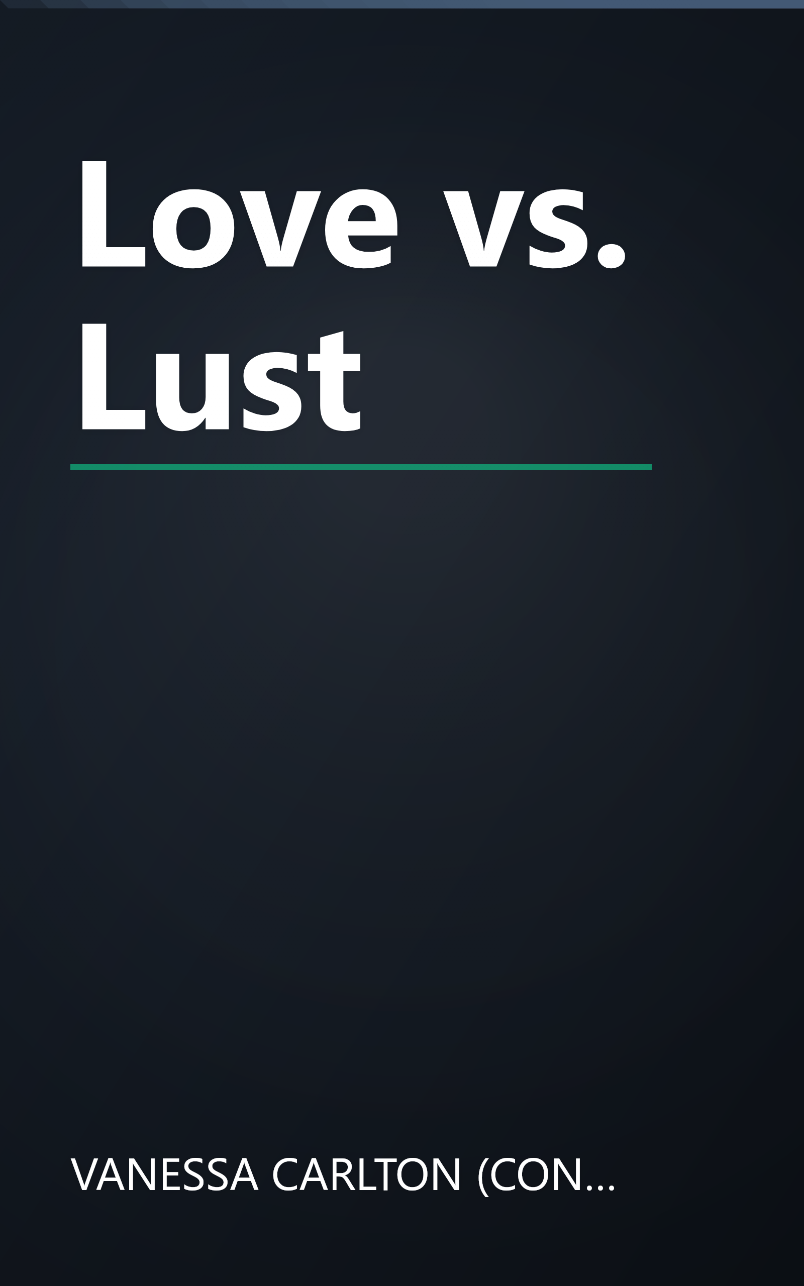 Love vs. Lust book cover