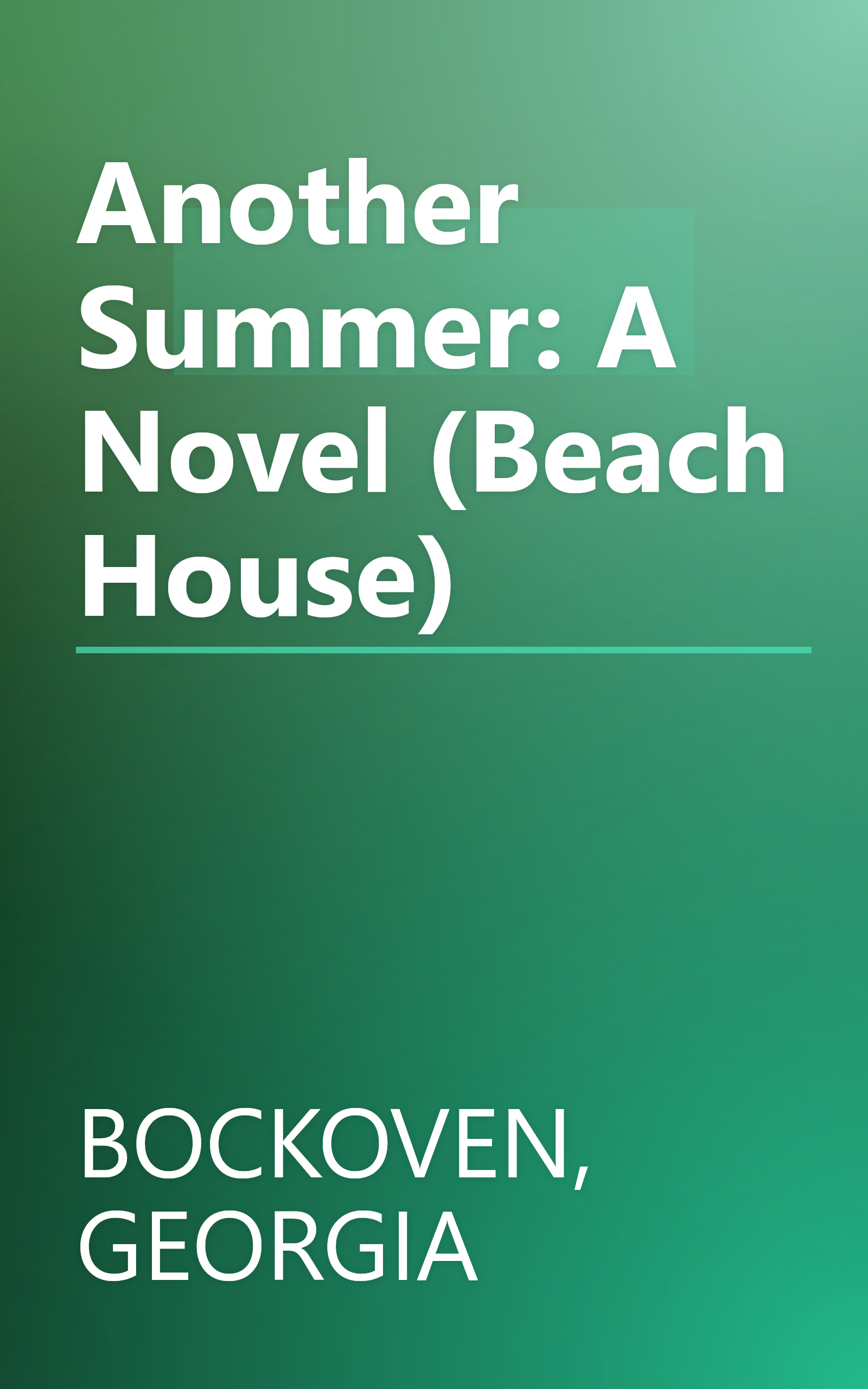 Another Summer: A Novel (Beach House) book cover