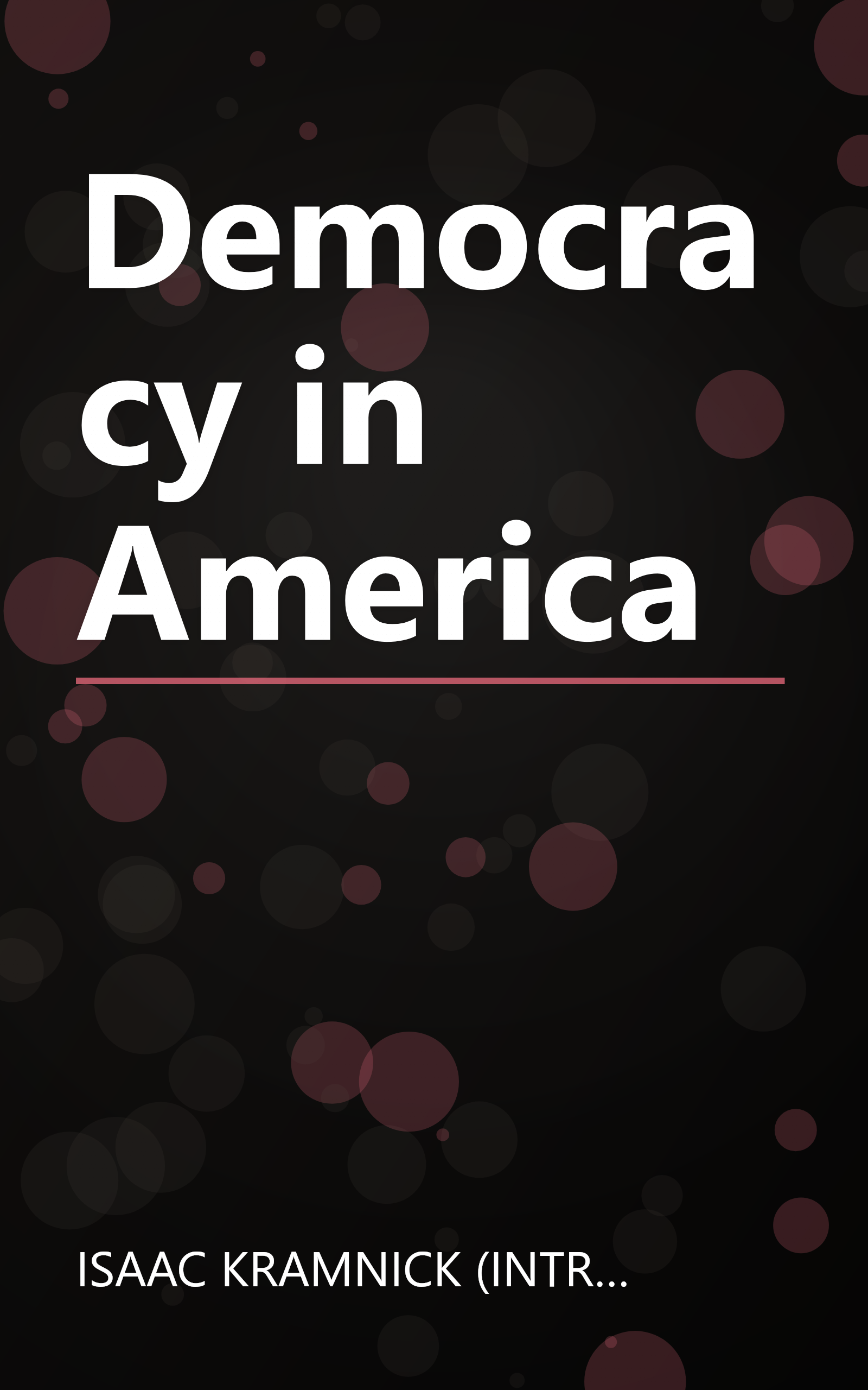 Democracy in America book cover