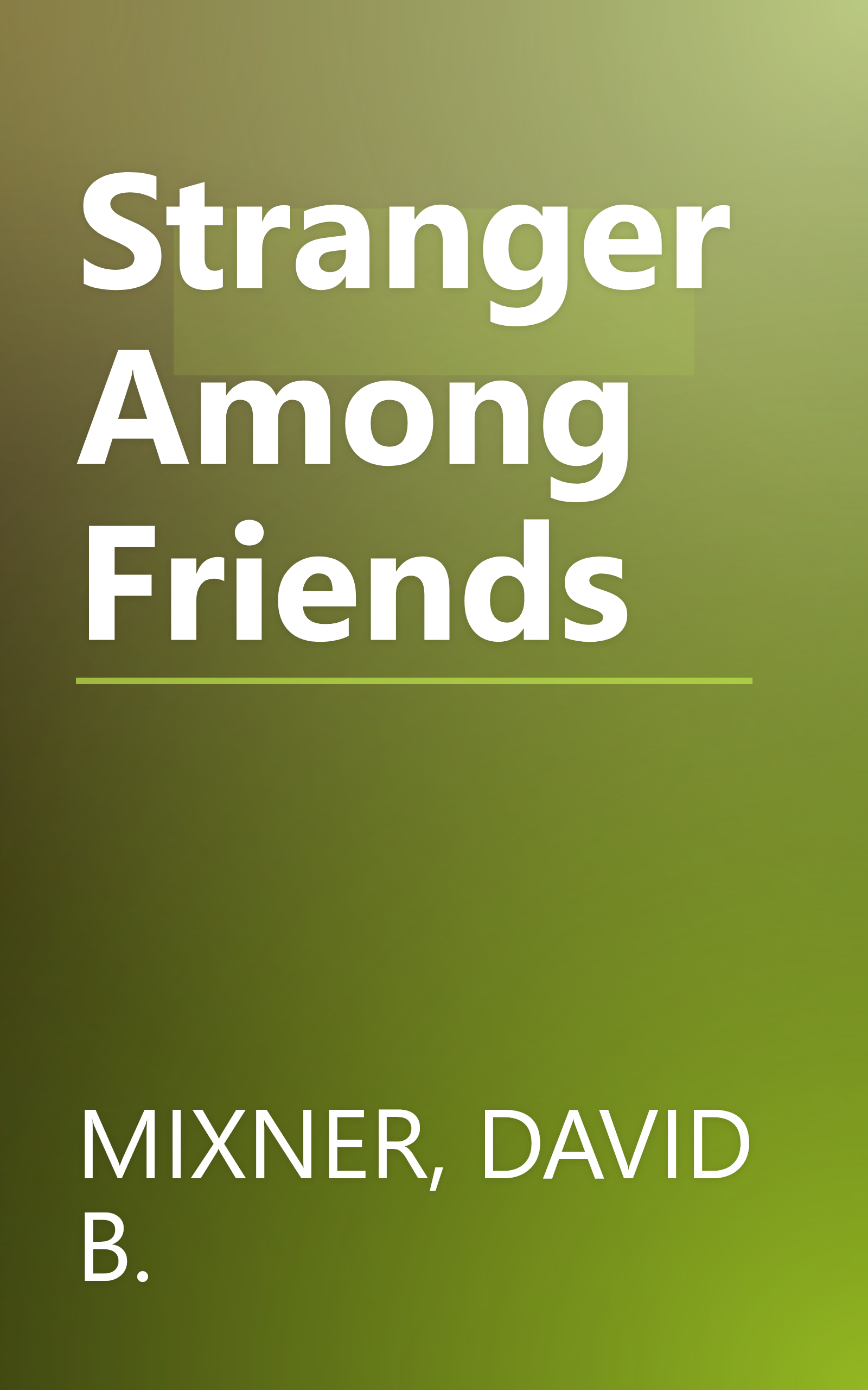 Stranger Among Friends book cover