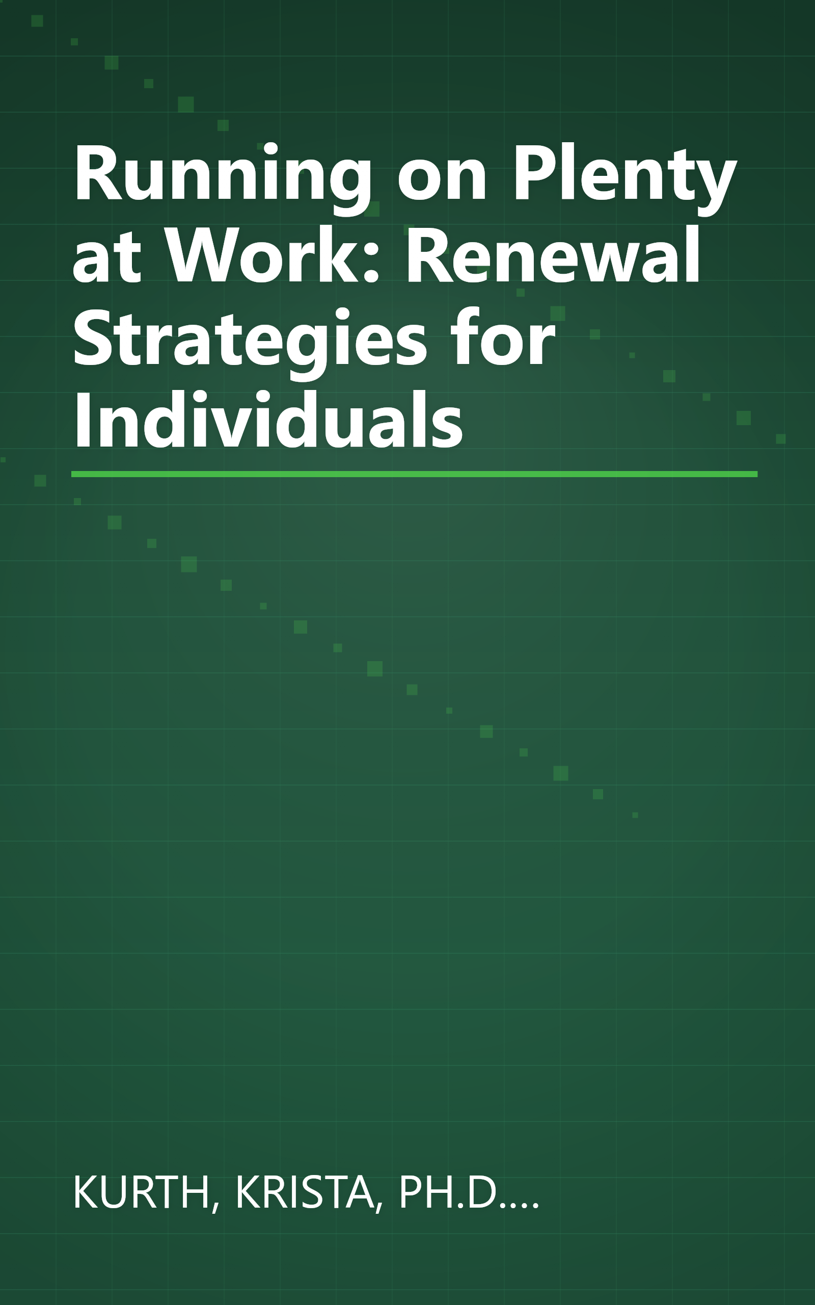 Running on Plenty at Work: Renewal Strategies for Individuals book cover