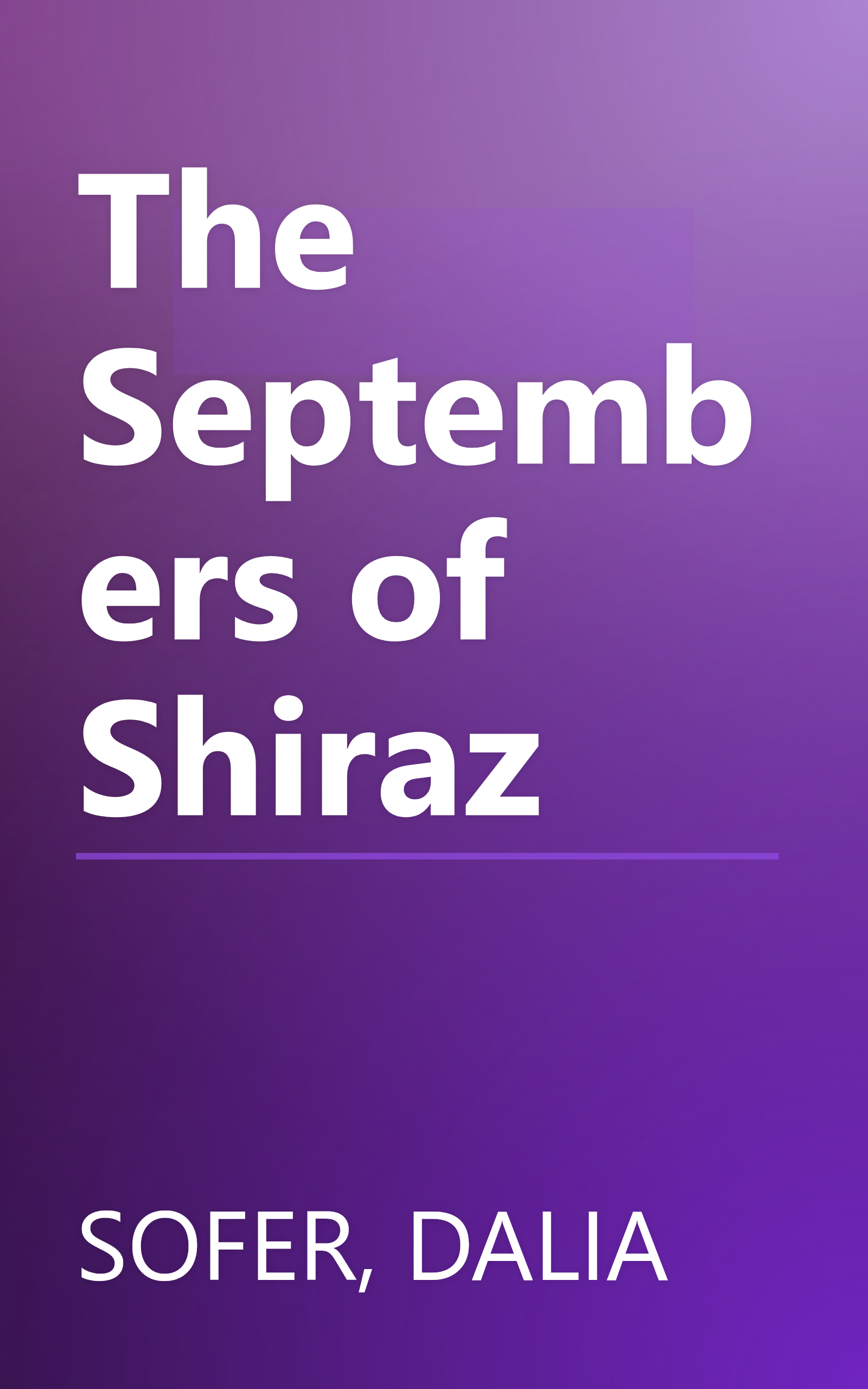 The Septembers of Shiraz book cover