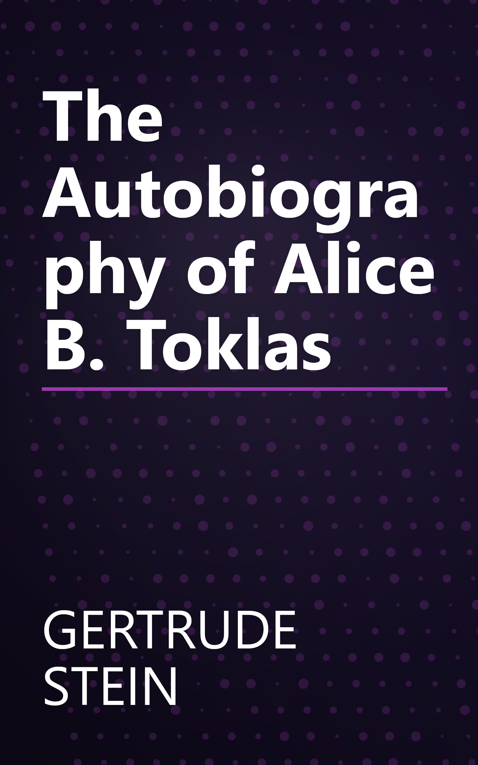 The Autobiography of Alice B. Toklas book cover