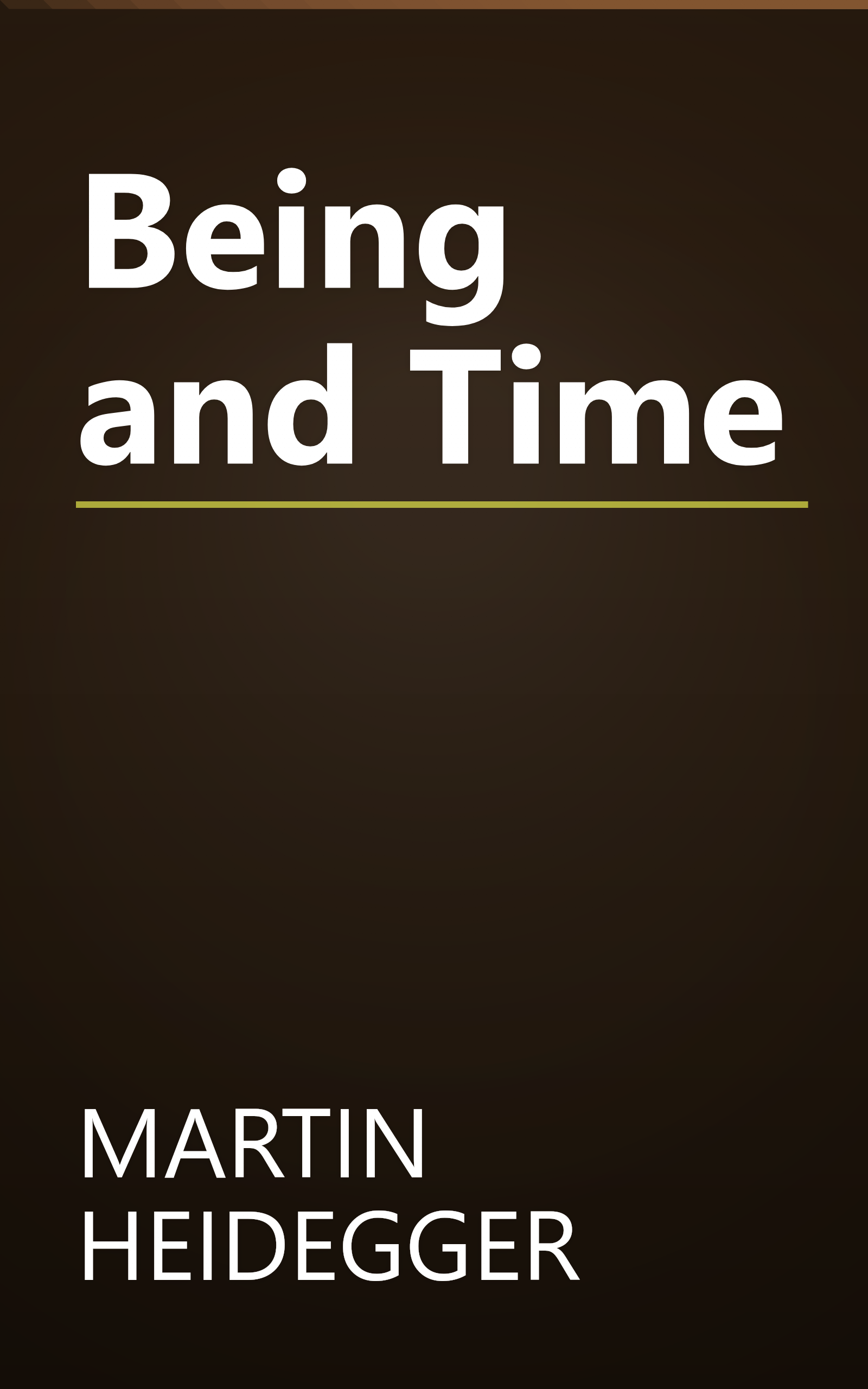 Being and Time book cover