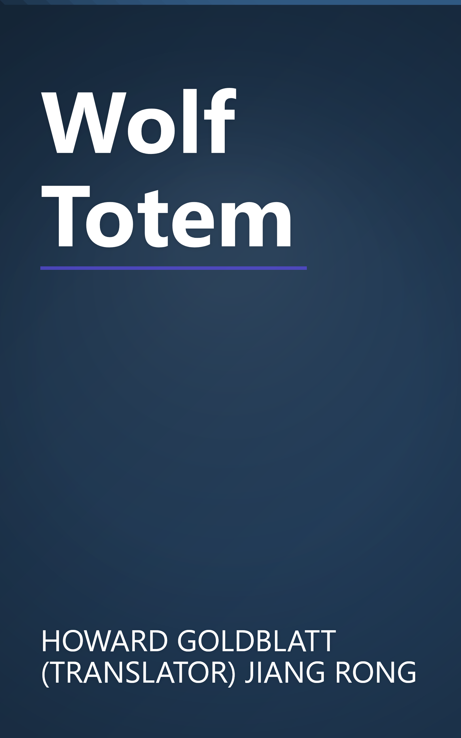 Wolf Totem book cover