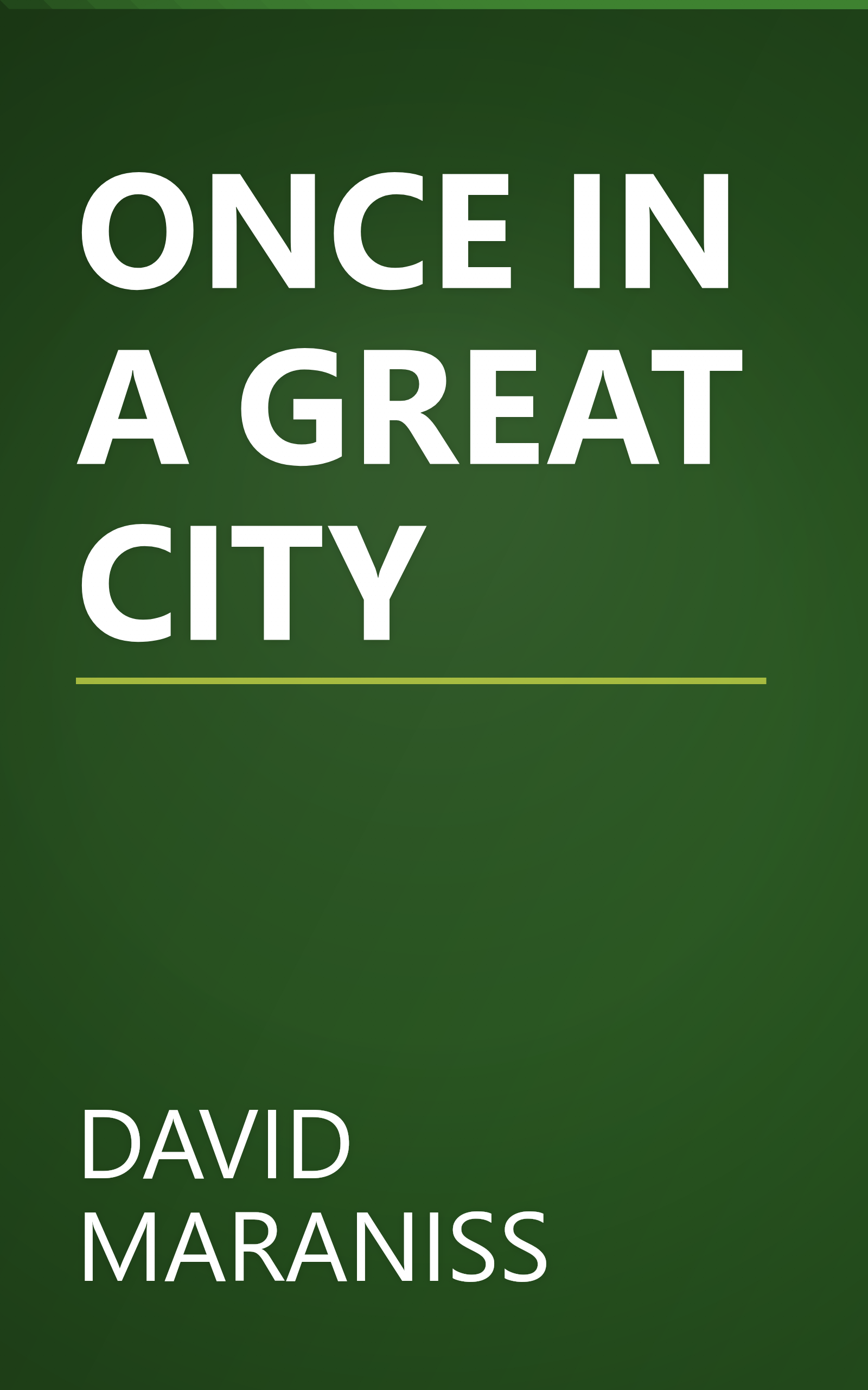 ONCE IN A GREAT CITY book cover