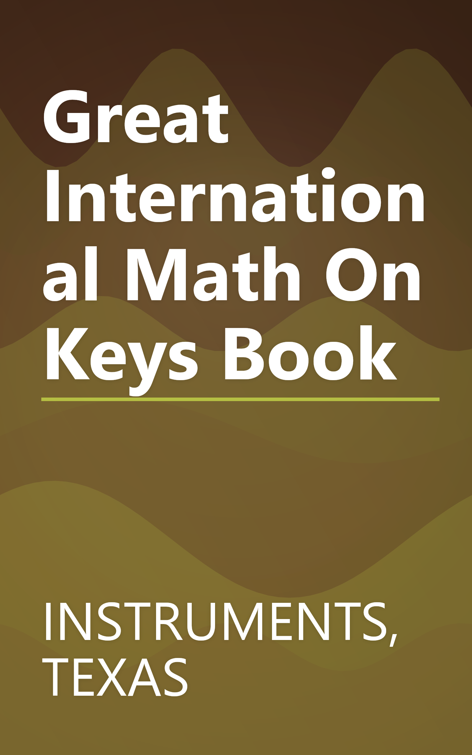 Great International Math On Keys Book book cover