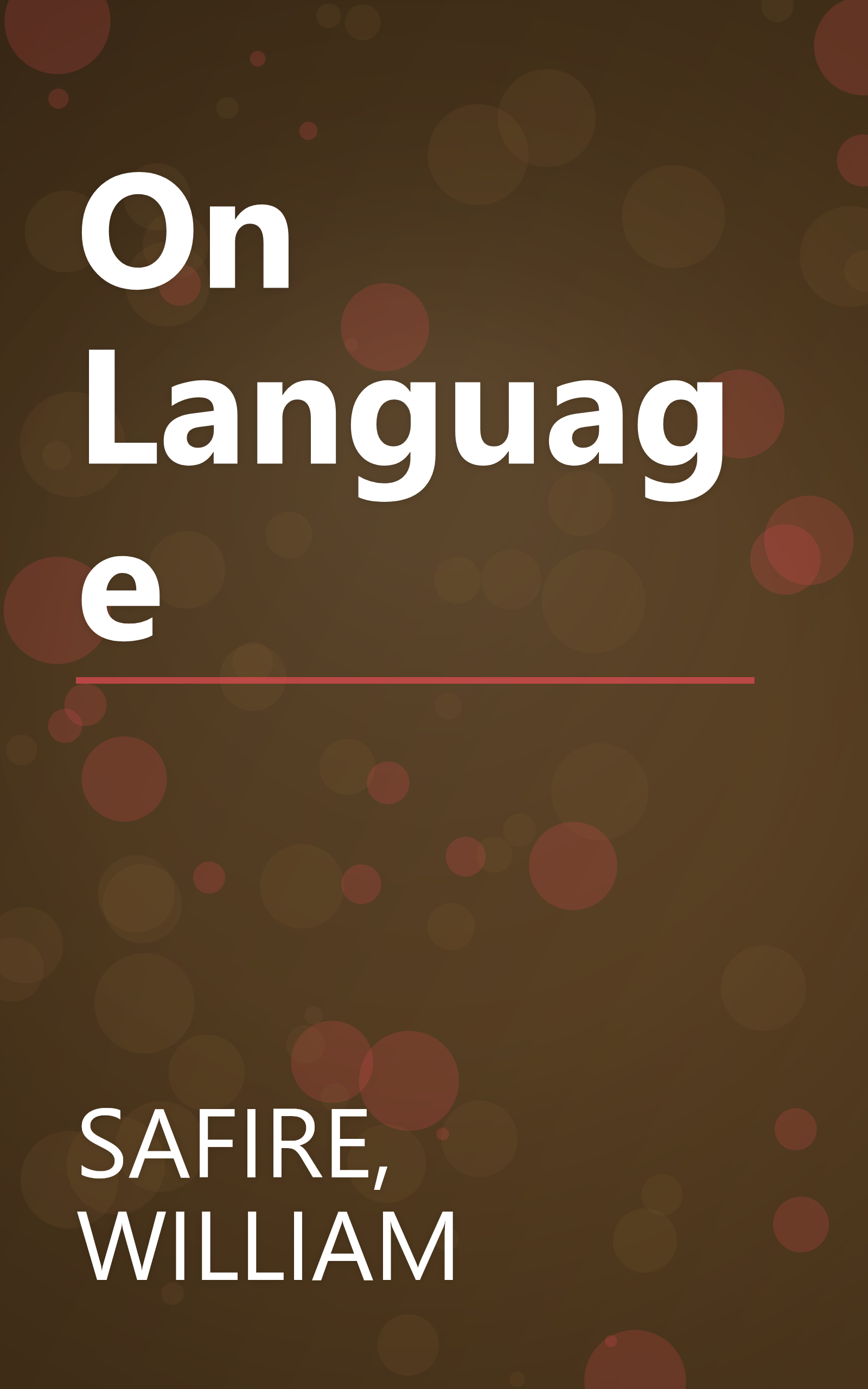 On Language book cover