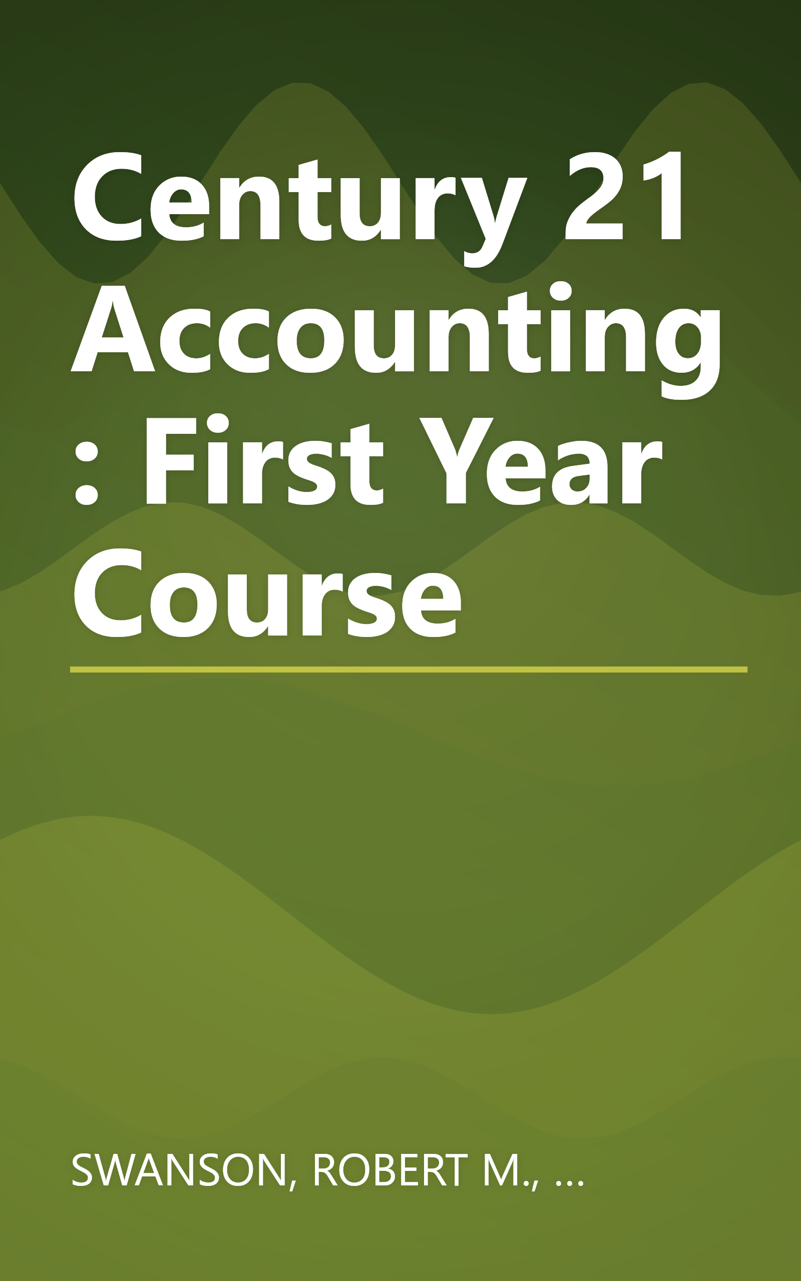 Century 21 Accounting: First Year Course book cover