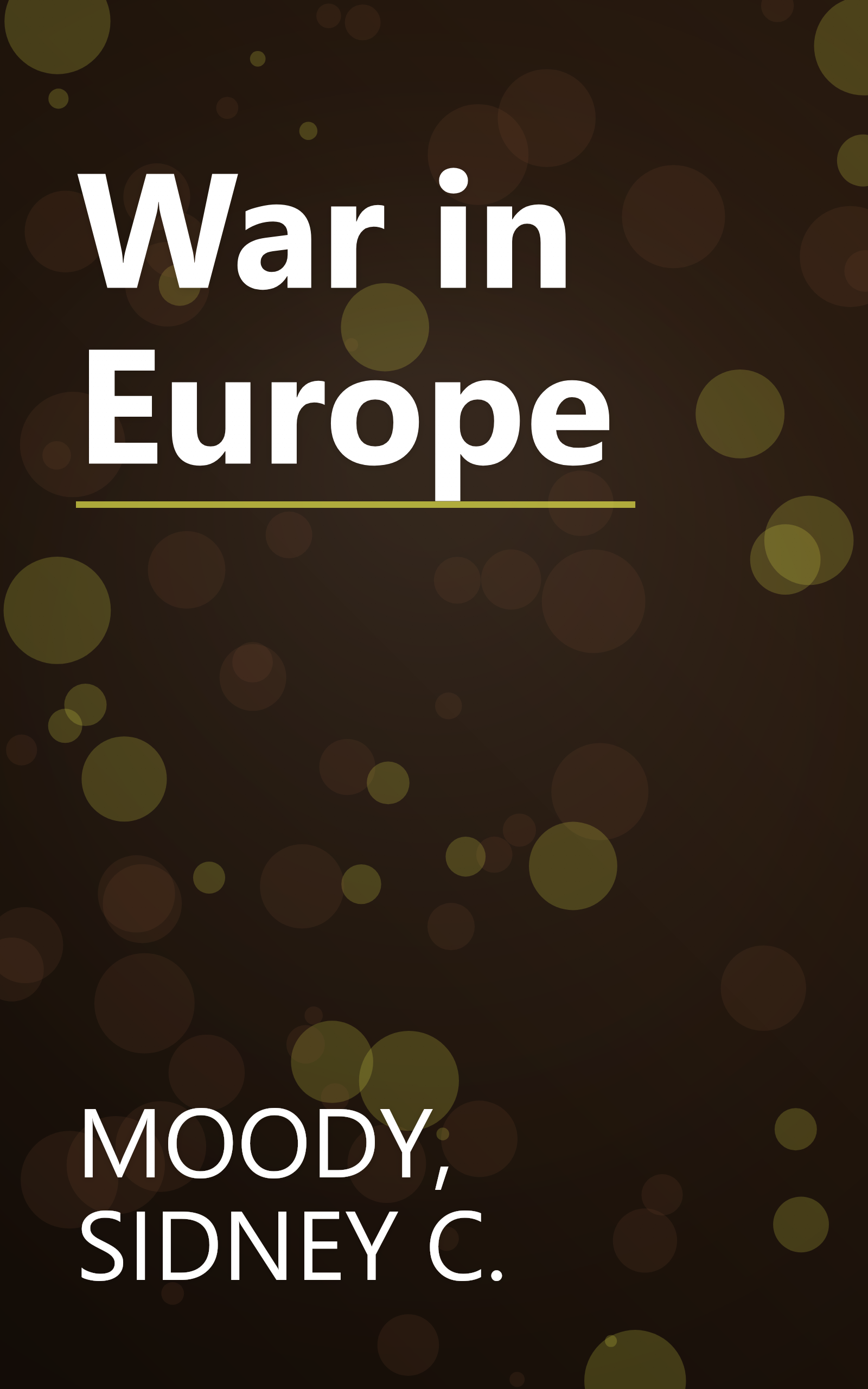 War in Europe book cover